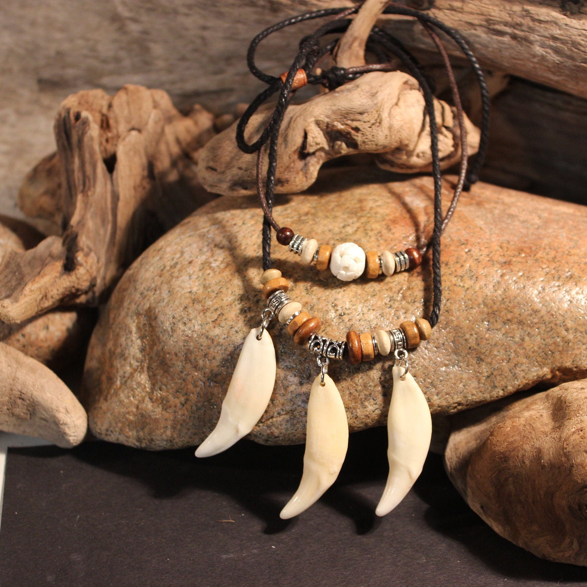 Large Wolf Tooth Necklace Wolf Teeth Necklace Wolf Necklace Wolf Tooth ...