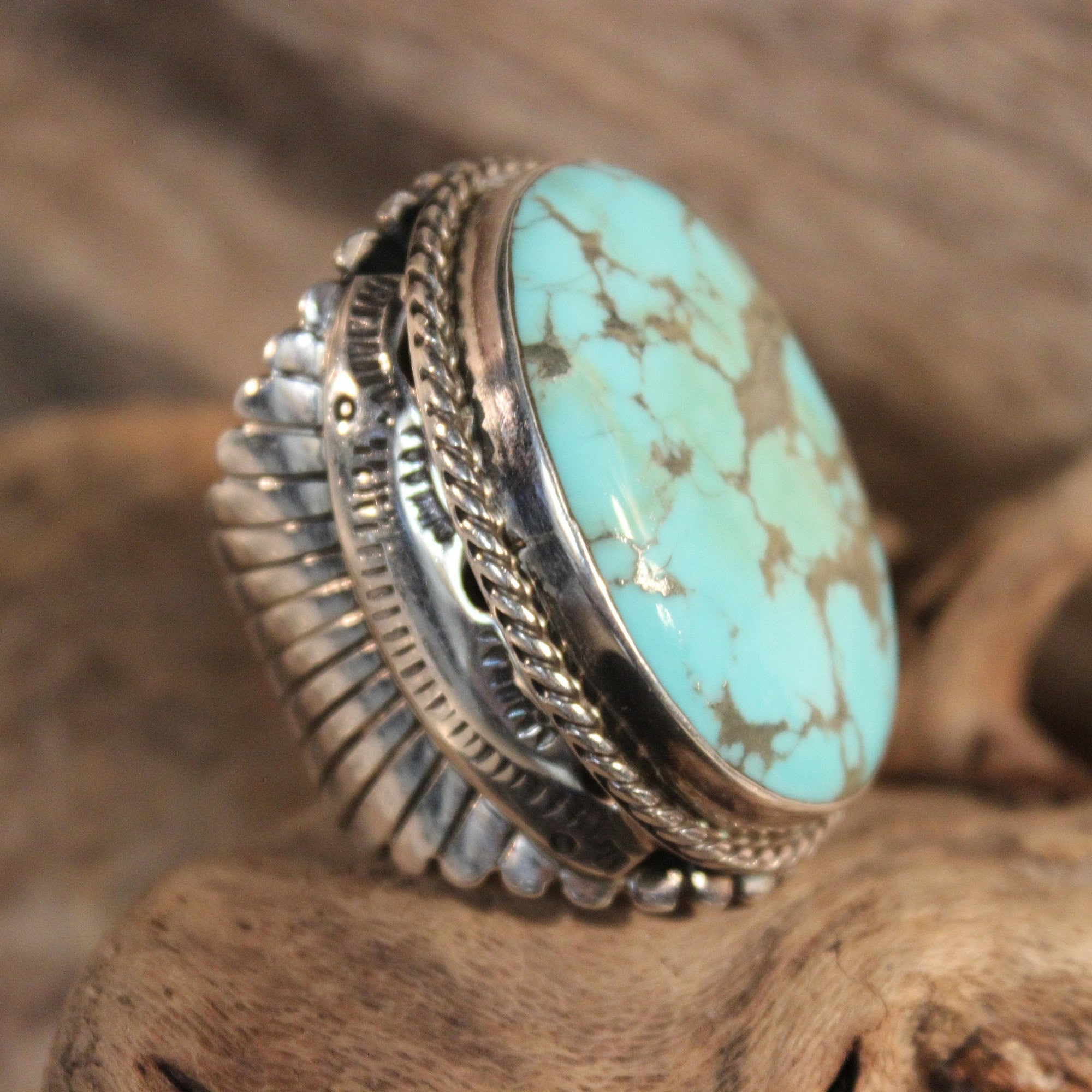 Mens Ring Heavy Sterling Silver Navajo Native American Vintage 46.4 ...