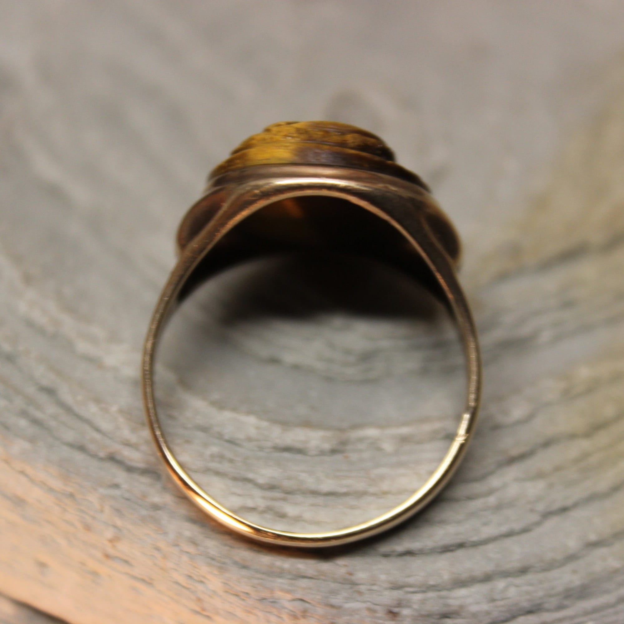 1950's Vintage Mens 10K Ring Solid Yellow Gold Ring Roman Soldier Ring ...