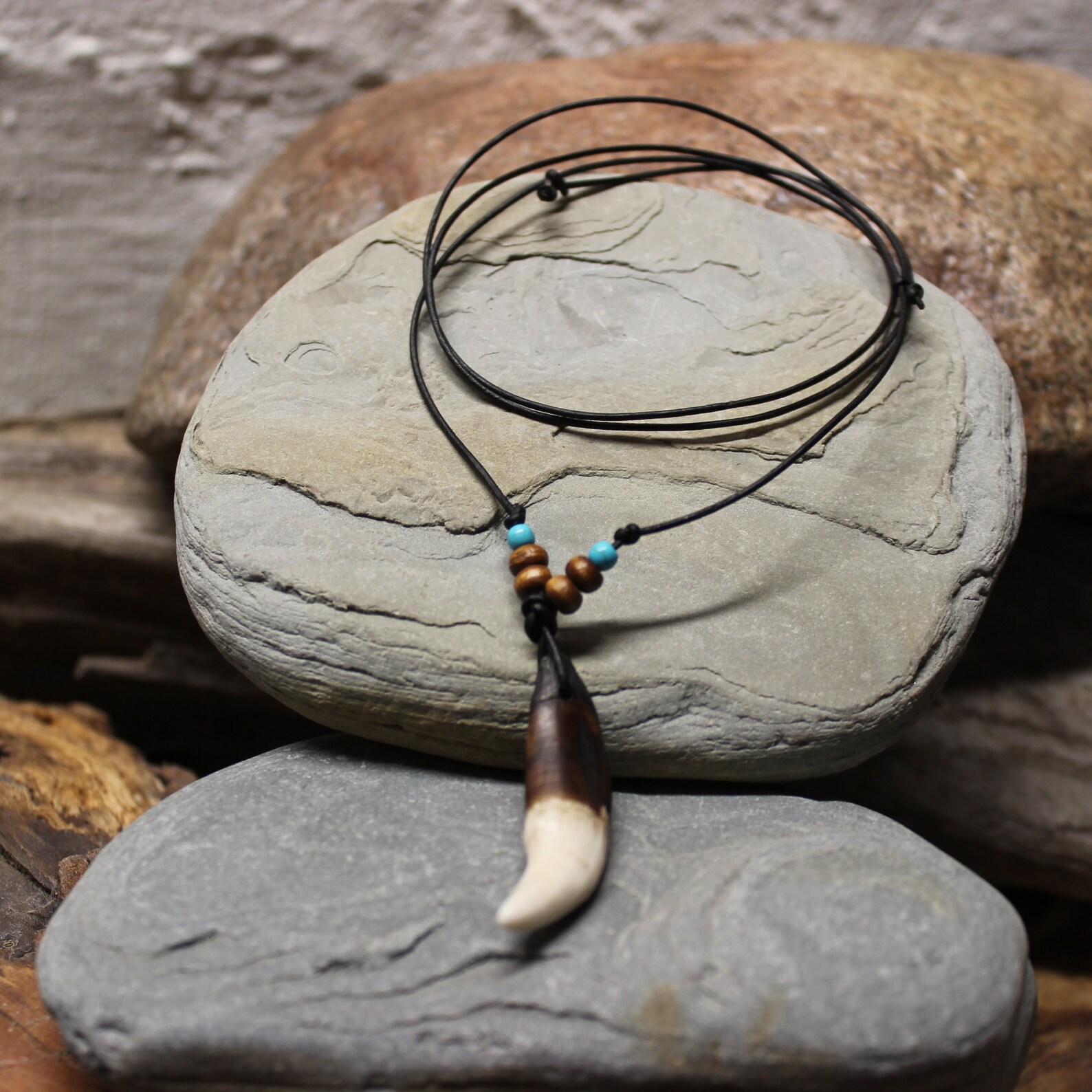 Large Wolf Tooth Necklace Wolf Teeth Necklace Wolf Necklace Wolf Tooth ...