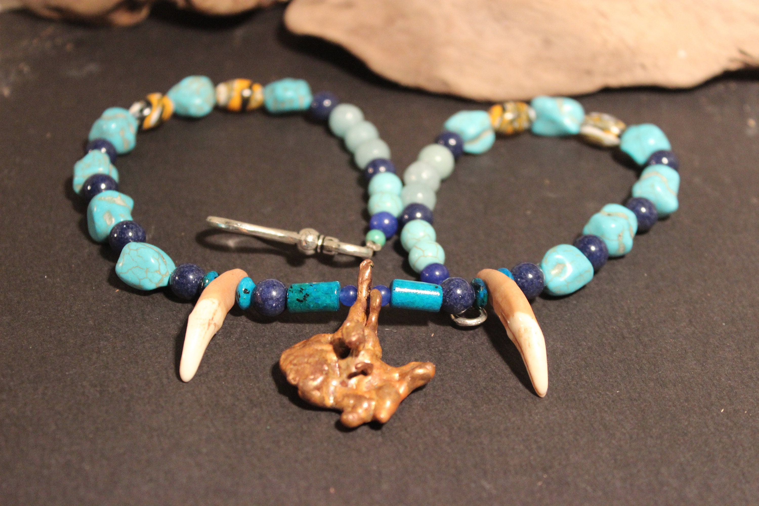 Wolf Tooth Necklace 20 Arizona Mined Natural Copper Nugget African ...
