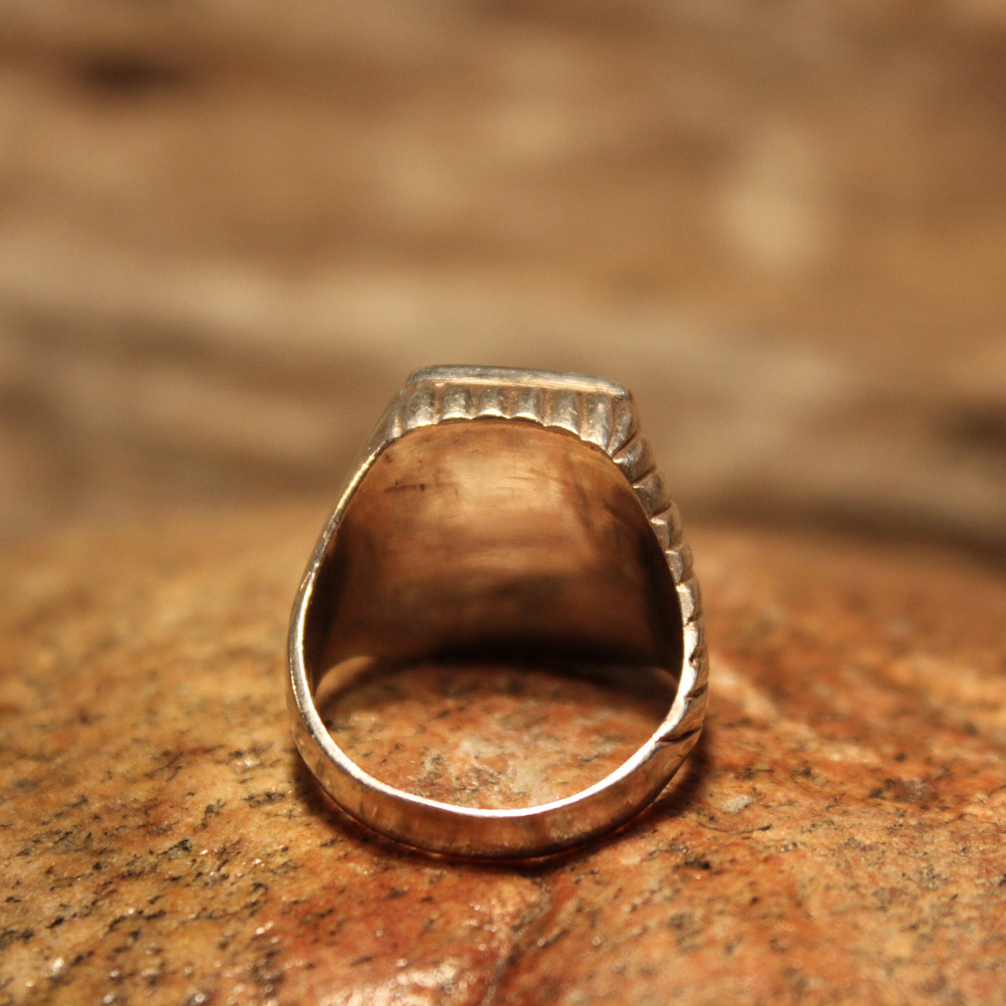 Large mens ring Mexico Sterling Silver Mens Turquoise Ring Heavy 12.7 ...