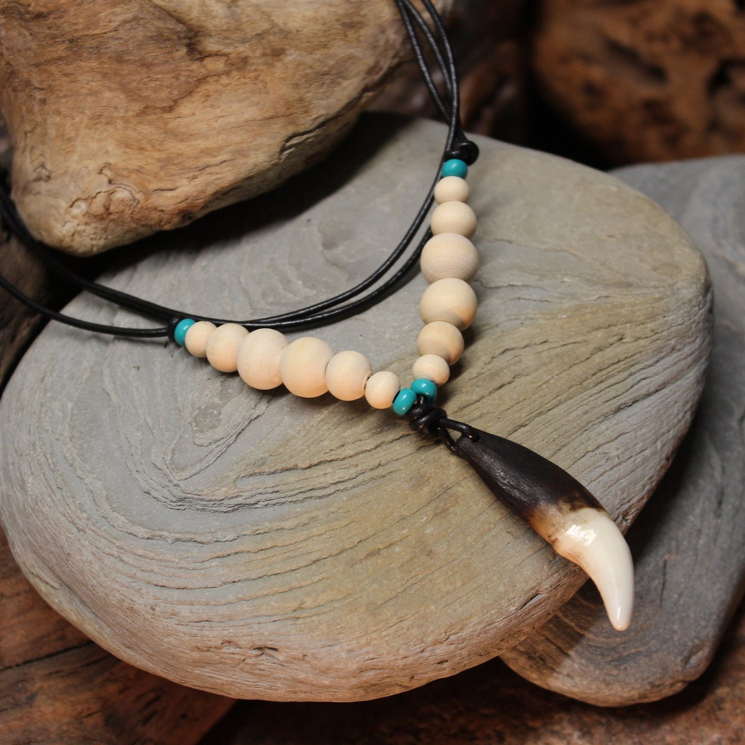Large Wolf Tooth Necklace Wolf Teeth Necklace Wolf Necklace Wolf Tooth ...