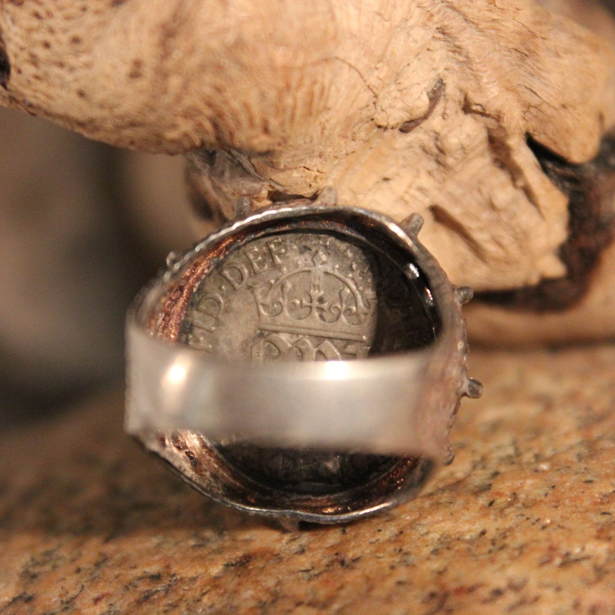 Vintage Sterling Silver Coin Ring Size 6 Vintage Silver British Coin ...