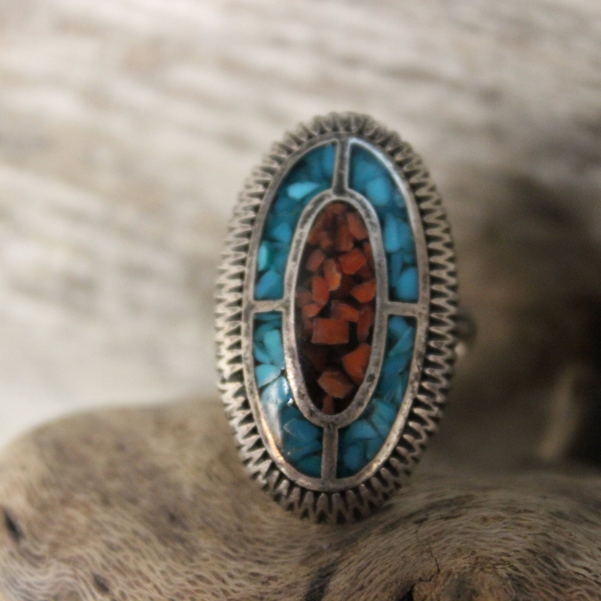 Vintage Large Mens Silver Ring Navajo Native American 14.2 grams Size 9 ...