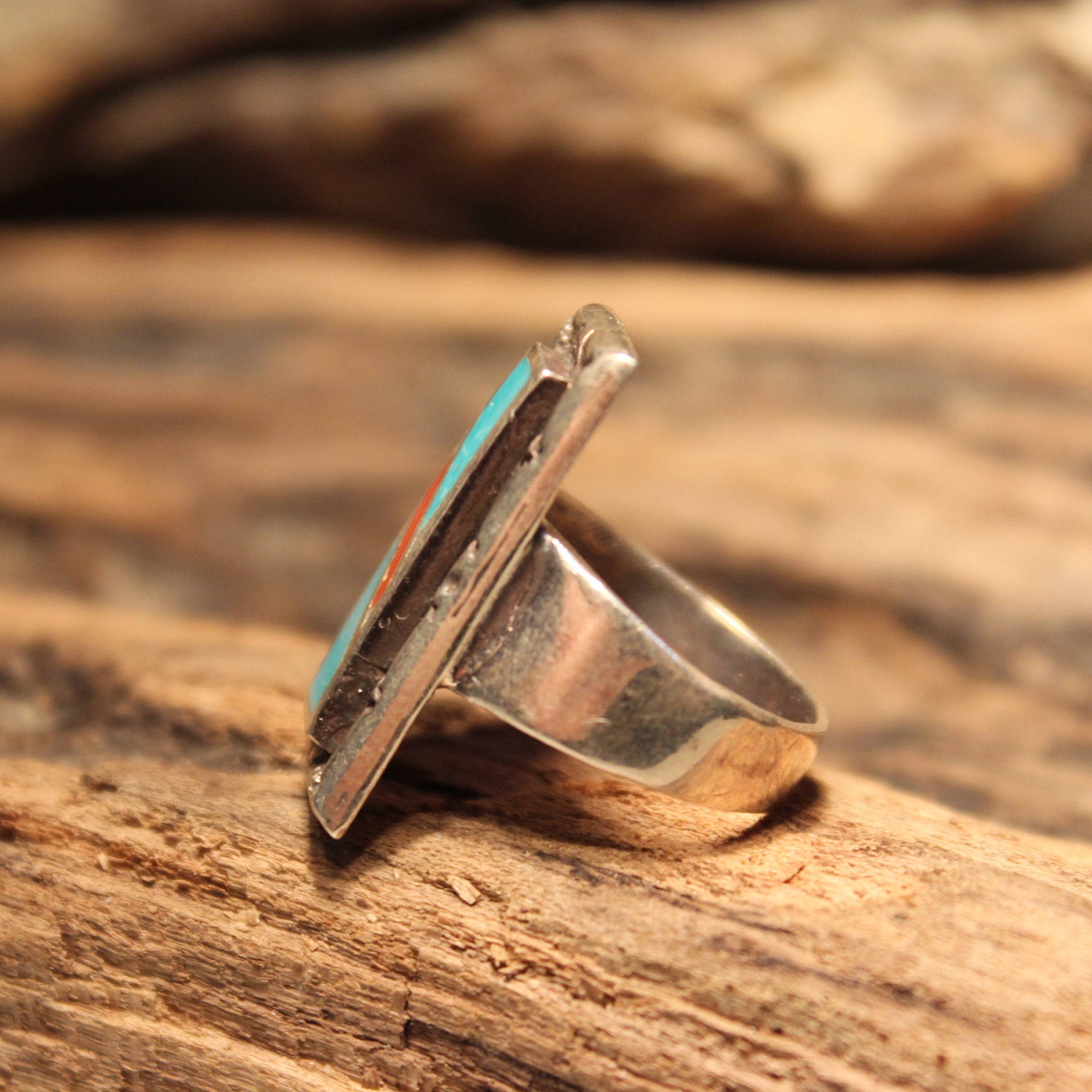 Vintage Large Sterling Silver Ring Navajo Native American 10 grams Size ...