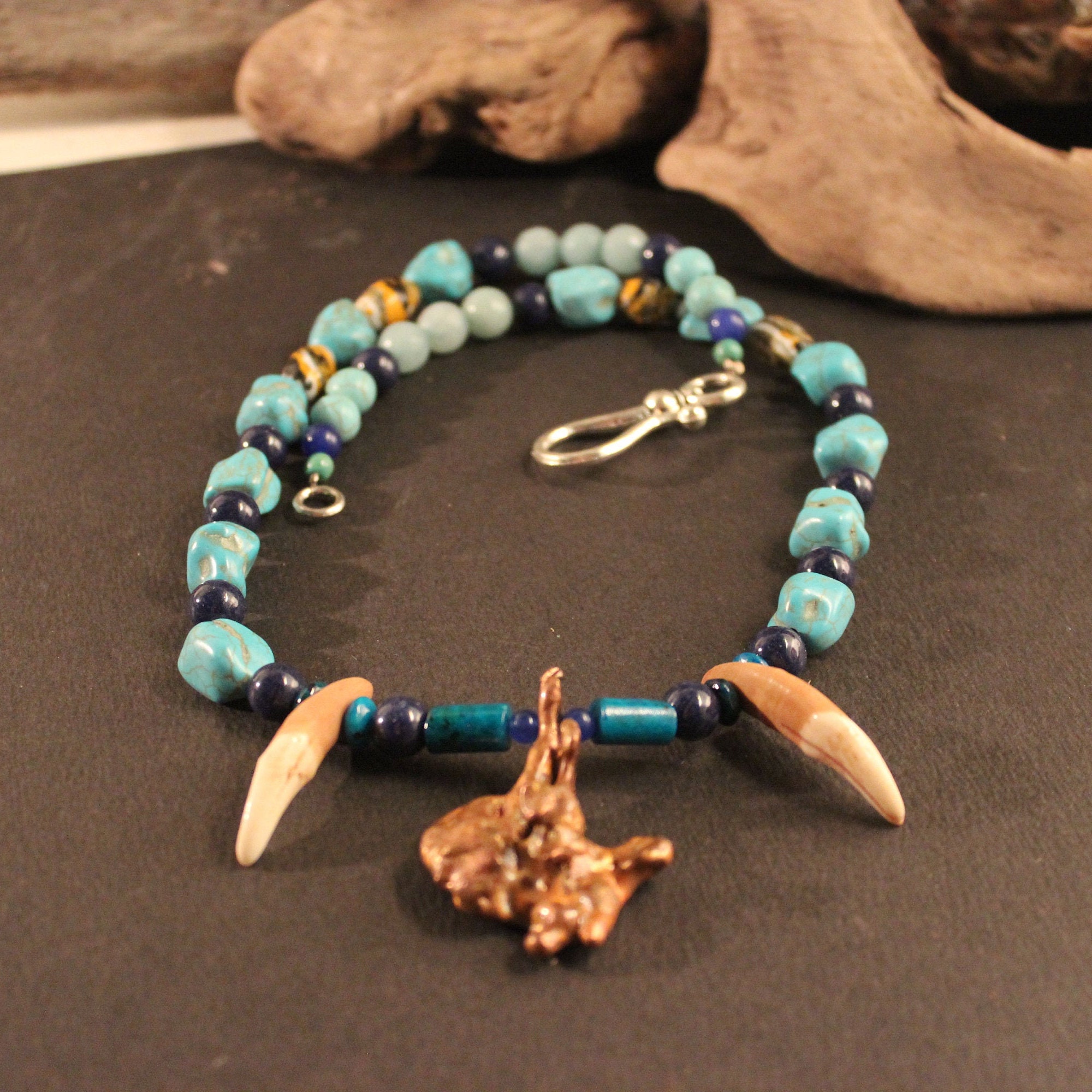 Wolf Tooth Necklace 20 Arizona Mined Natural Copper Nugget African ...