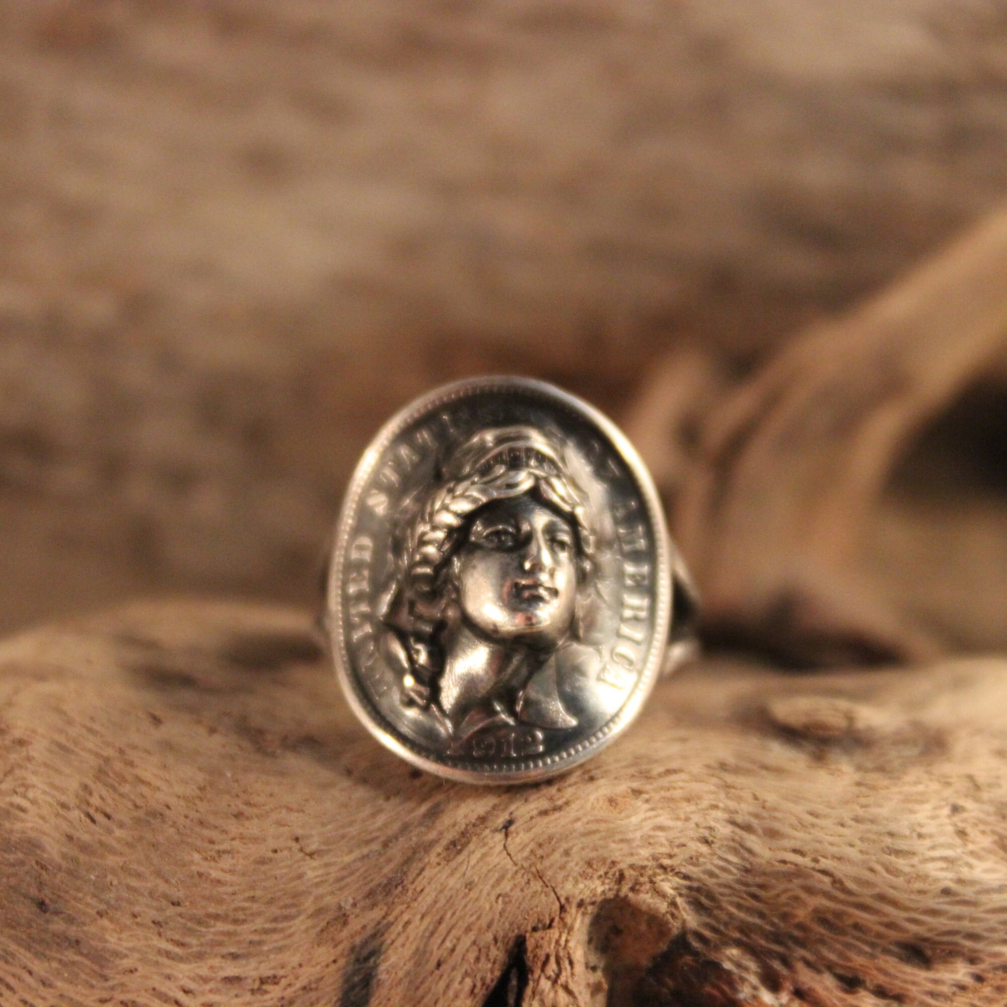 Vintage Sterling Silver Coin Ring Size 4 Vintage Silver American Coin ...