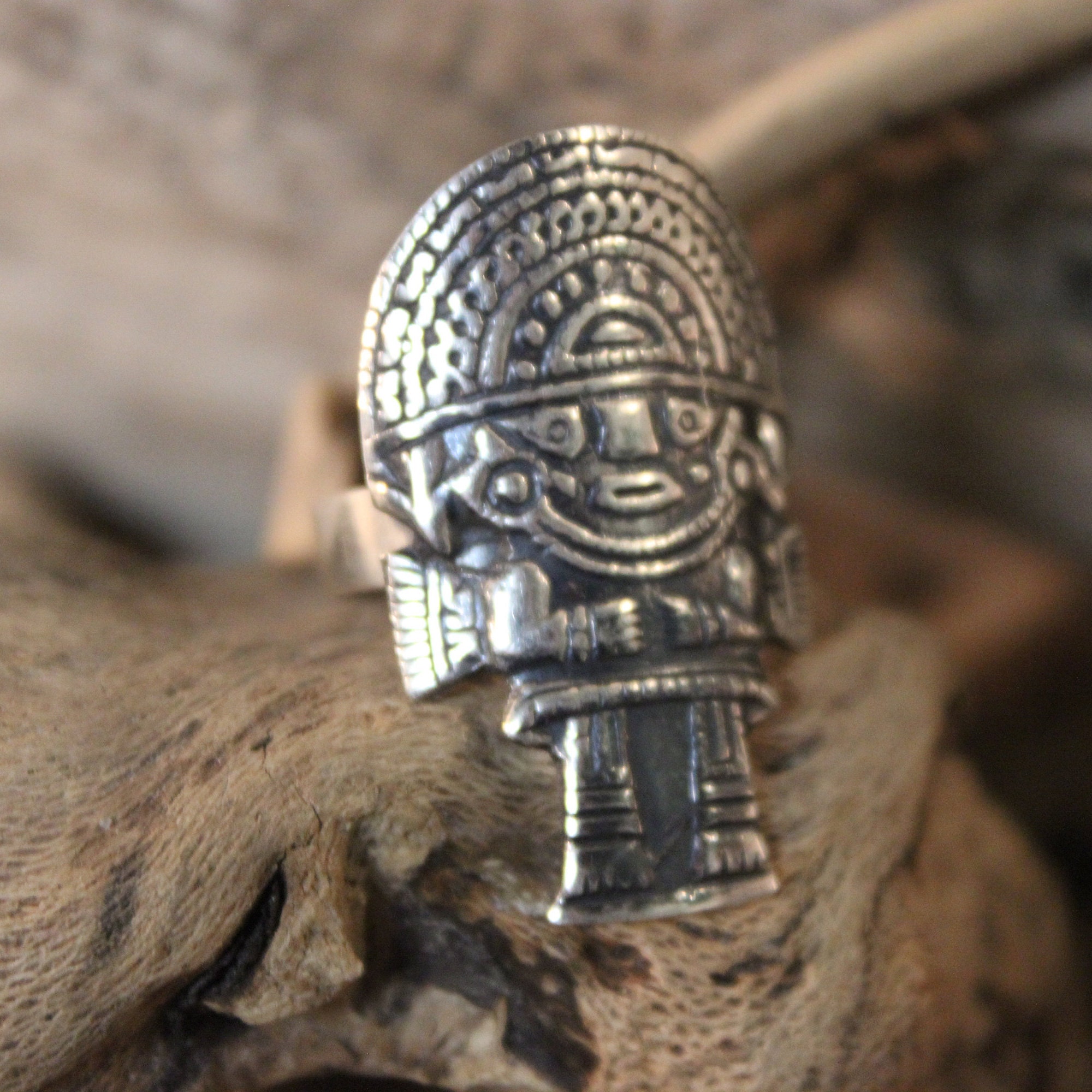 Sterling Tumi Vintage Ring Peruvian Silver Ring Mens Vintage Ring 8.5 ...
