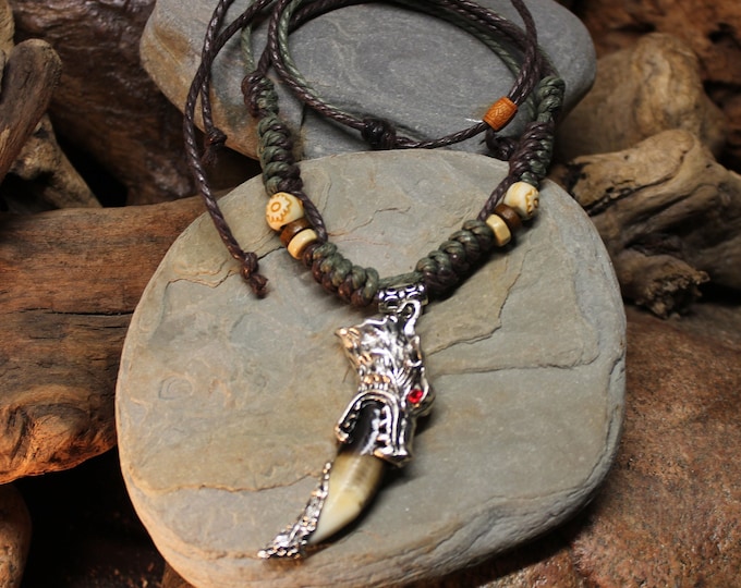 Large Wolf Tooth Necklace Wolf Teeth Necklace Wolf Necklace Wolf Tooth ...