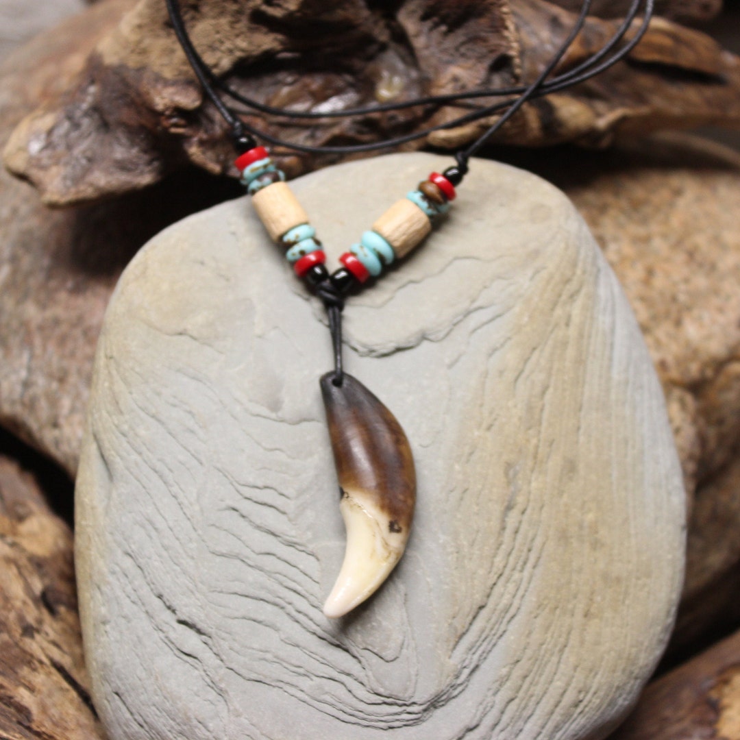 Collar de diente de lobo grande Collar de diente de lobo Collar de ...