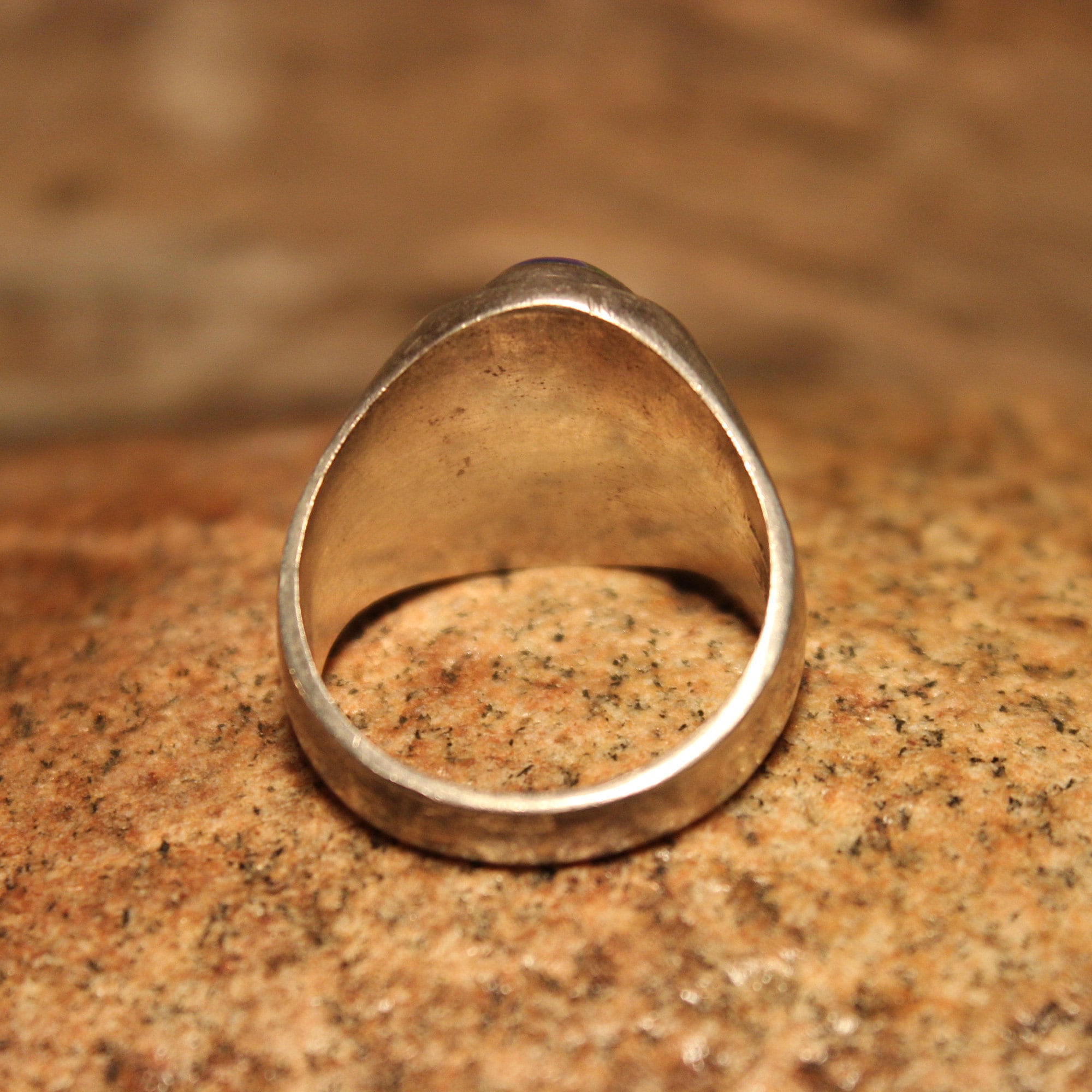 Mens Silver Ring Heavy 21.5 Grams Vintage Sterling Silver 925 Ring Size ...