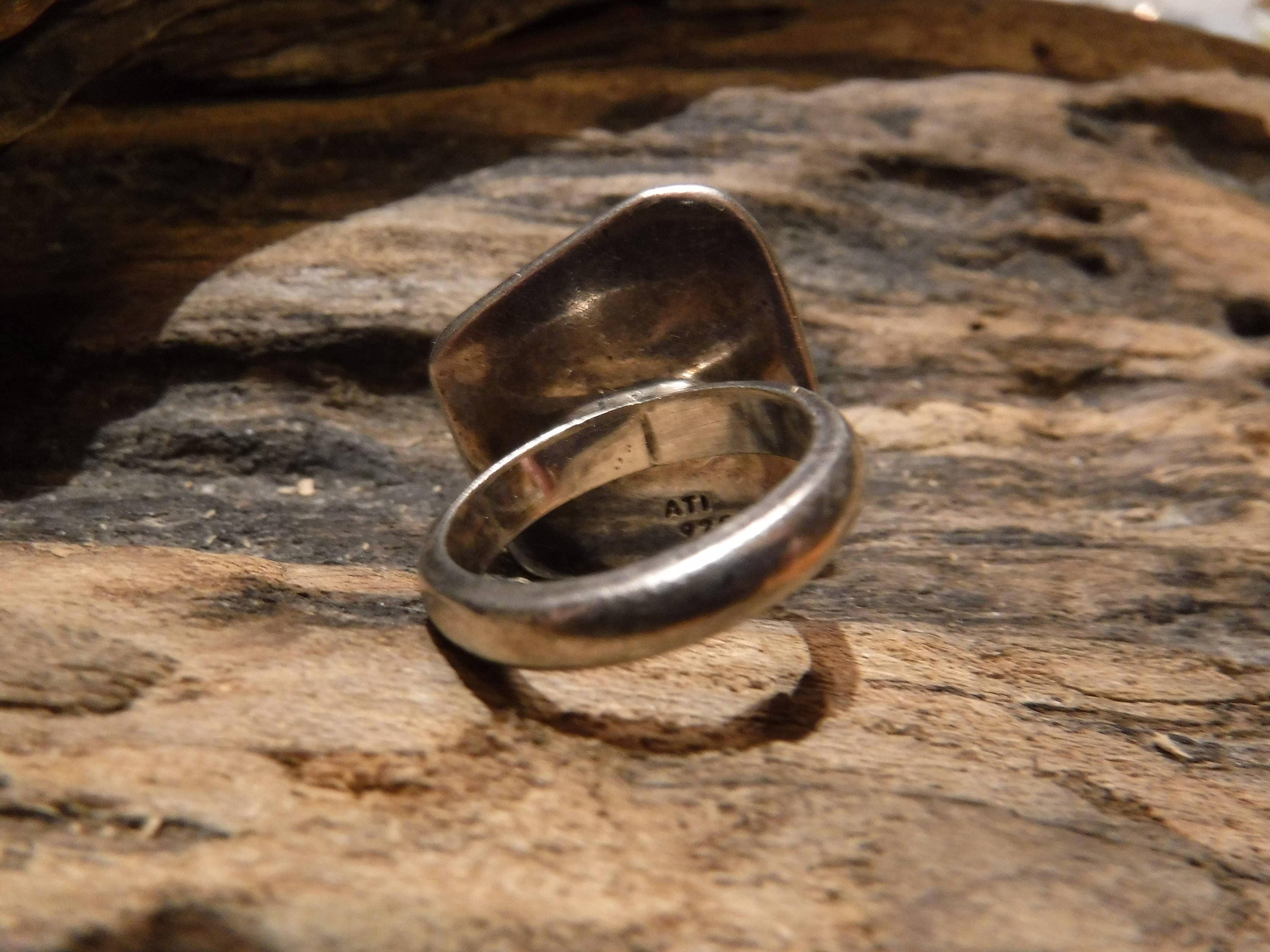 Large Sterling Mexico 925 Ring Signed Heavy 11.8 Grams Size 6 Unisex ...