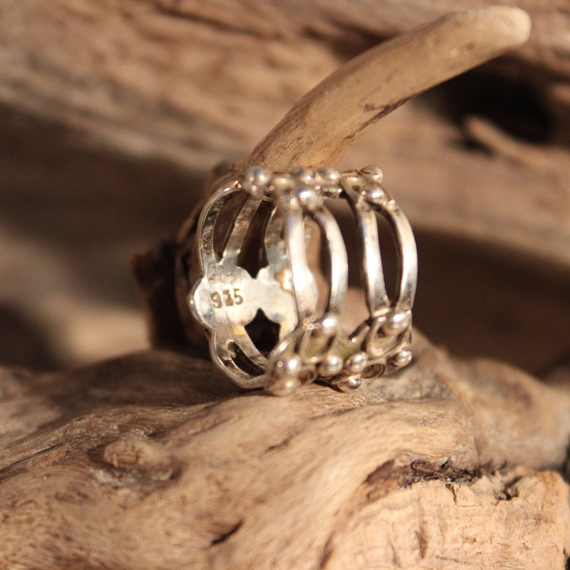 Sterling Mexico Eagle 3 Silver Ring Signed RJP Modernist Ring 5.3 Grams ...