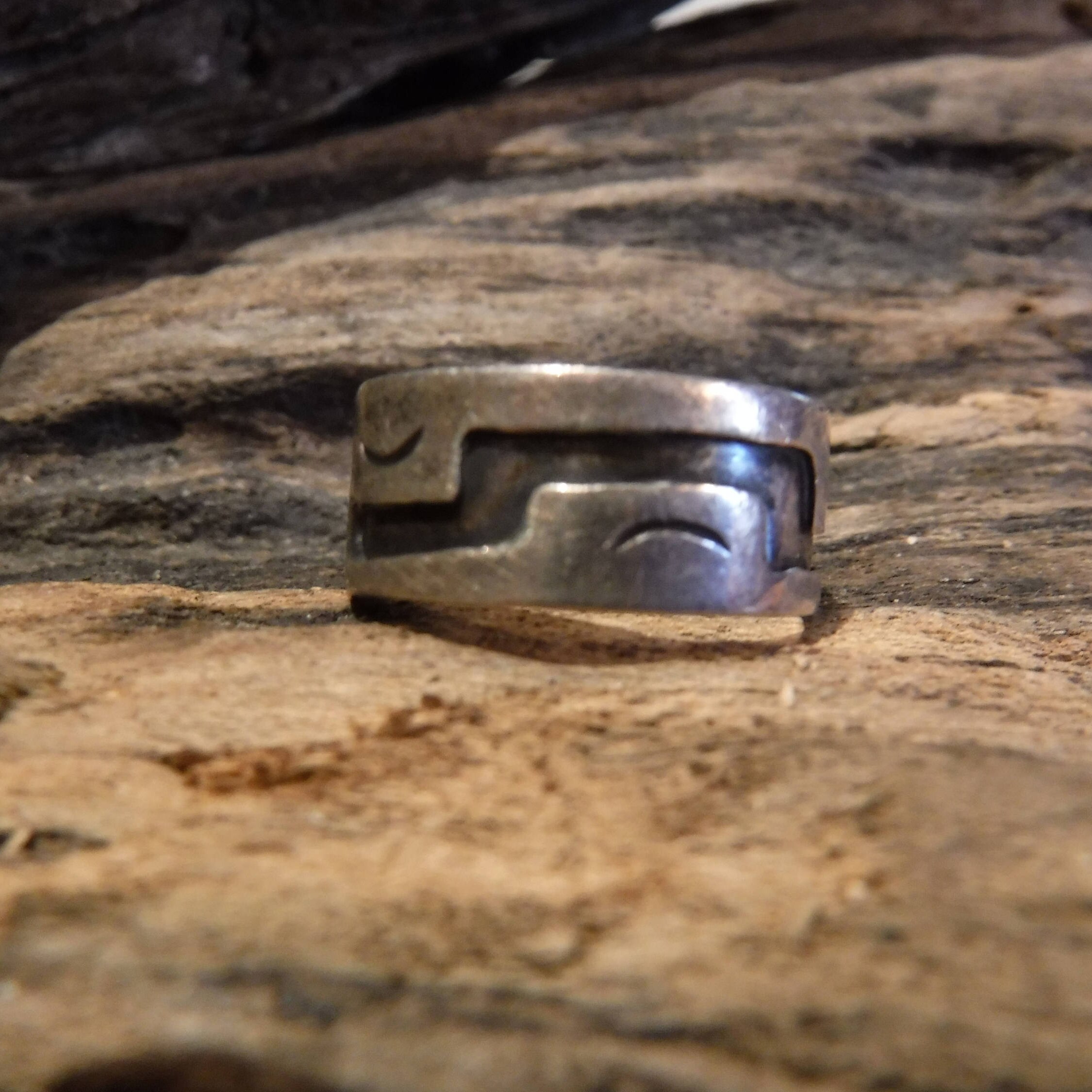 Sterling Mexico Eagle 3 Silver Ring Signed JBS Modernist Ring 2.9 Grams ...