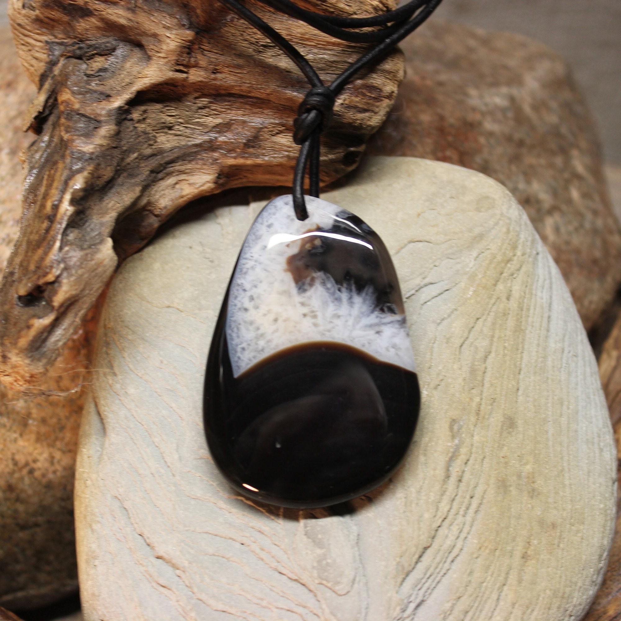 Hand Carved Crystal Pendant Necklace Large Natural Stone Pendant ...