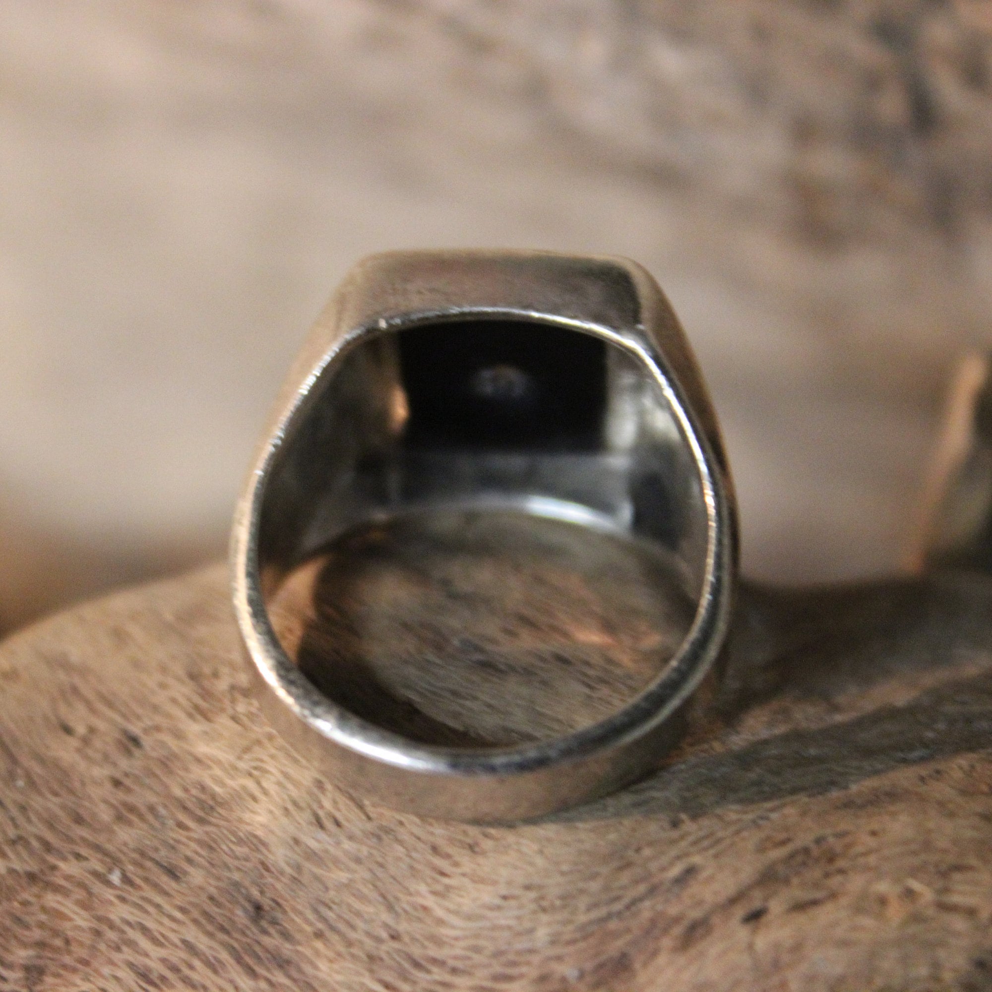 Large Mens Silver Ring Sterling Silver Mens Onyx Ring Heavy 7.2 Grams ...