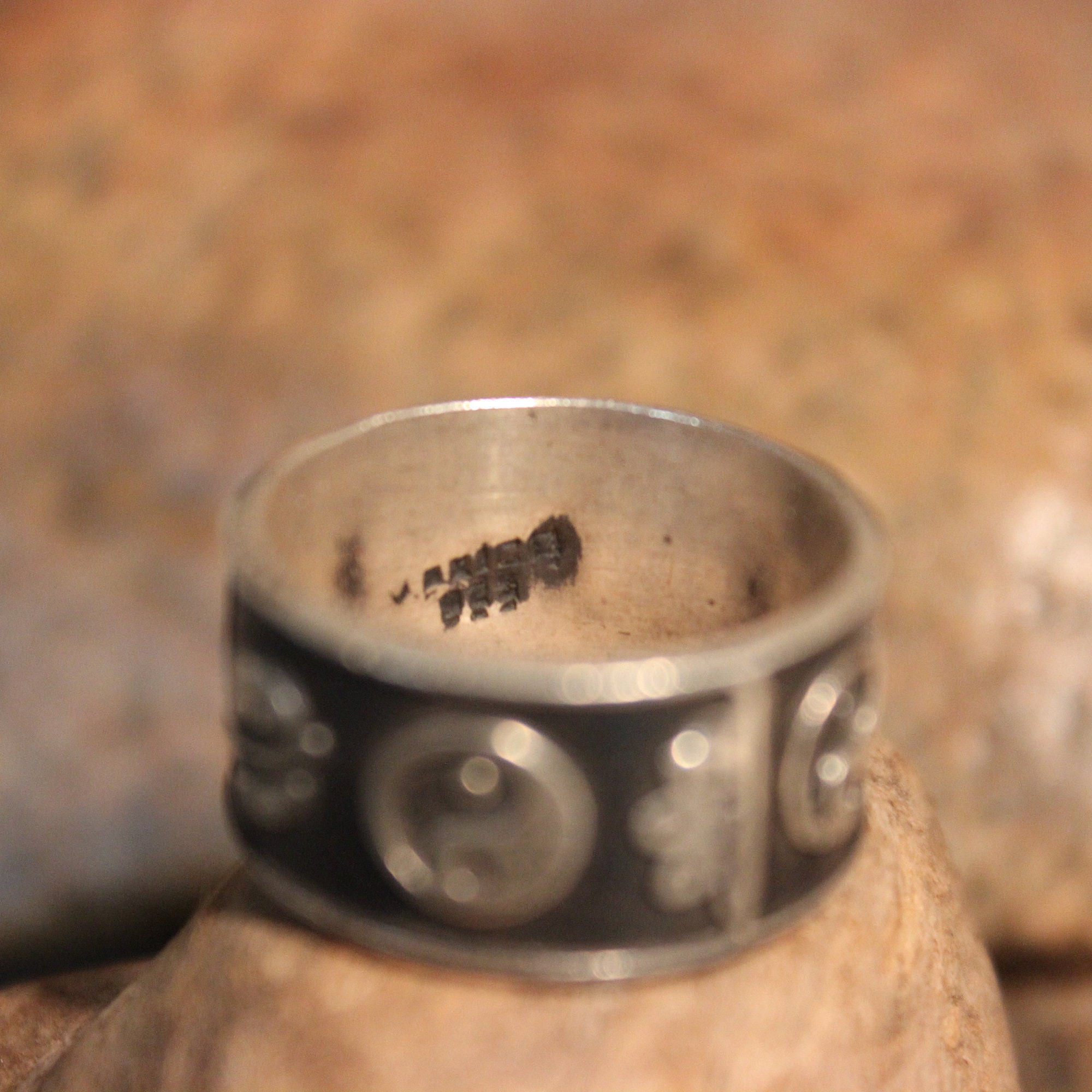 Sterling Mexico Man Ring Yin Yang Ring 8 Grams Size 9 Silver Friendship ...