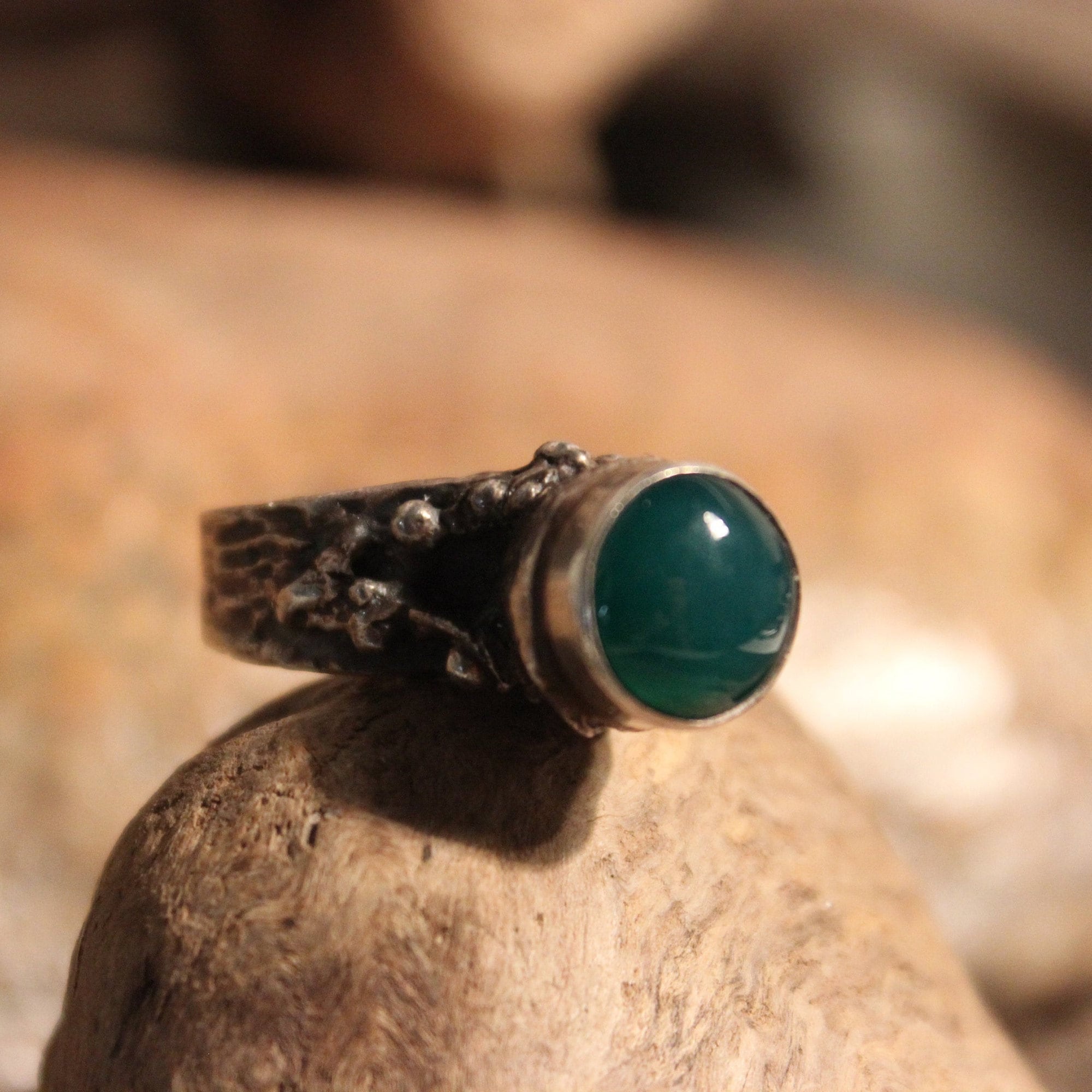 Vintage Sterling Silver Ring Israel Eilat Stone Tower Ring 8.8 Grams ...