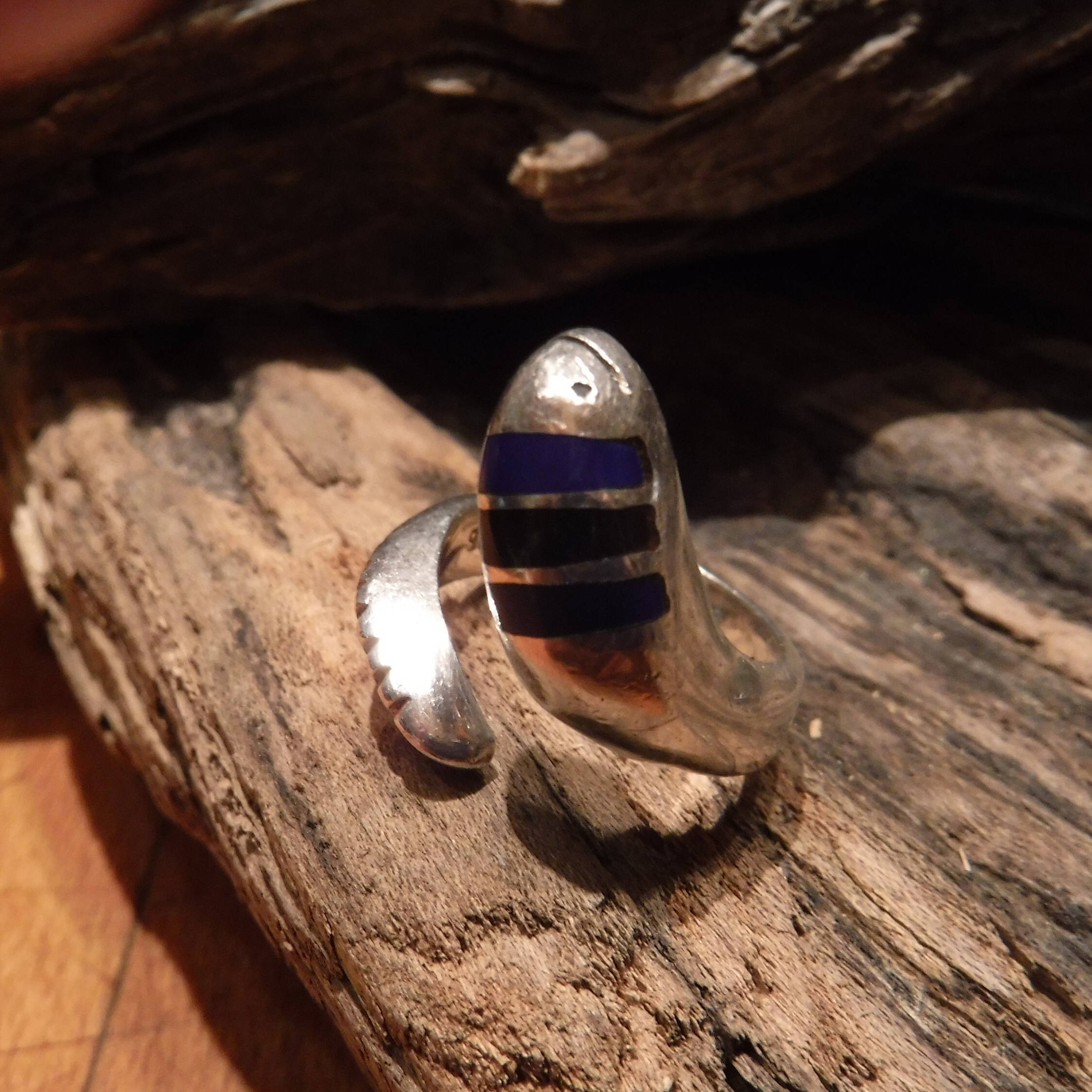 Mens Silver Ring Heavy 12.2 Grams Vintage Sterling Silver Snake Ring ...