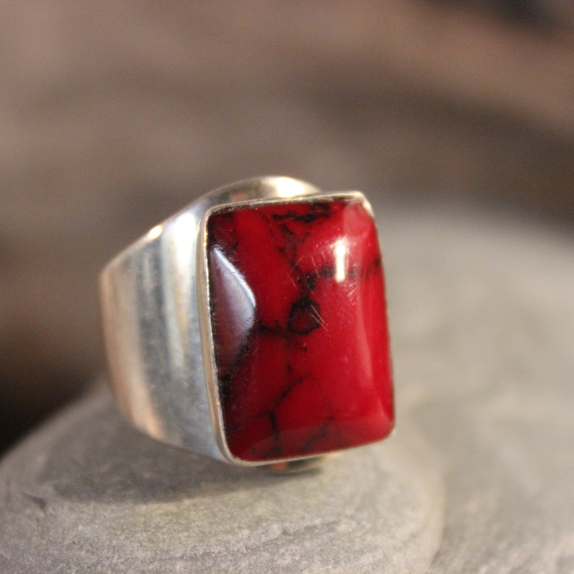 Mens Silver Ring Size 8 Heavy 15 7 Grams Vintage Sterling Silver Jasper Mens Silver Ring Size 8 Heavy 15 7 Grams Vintage Sterling Silver Jasper