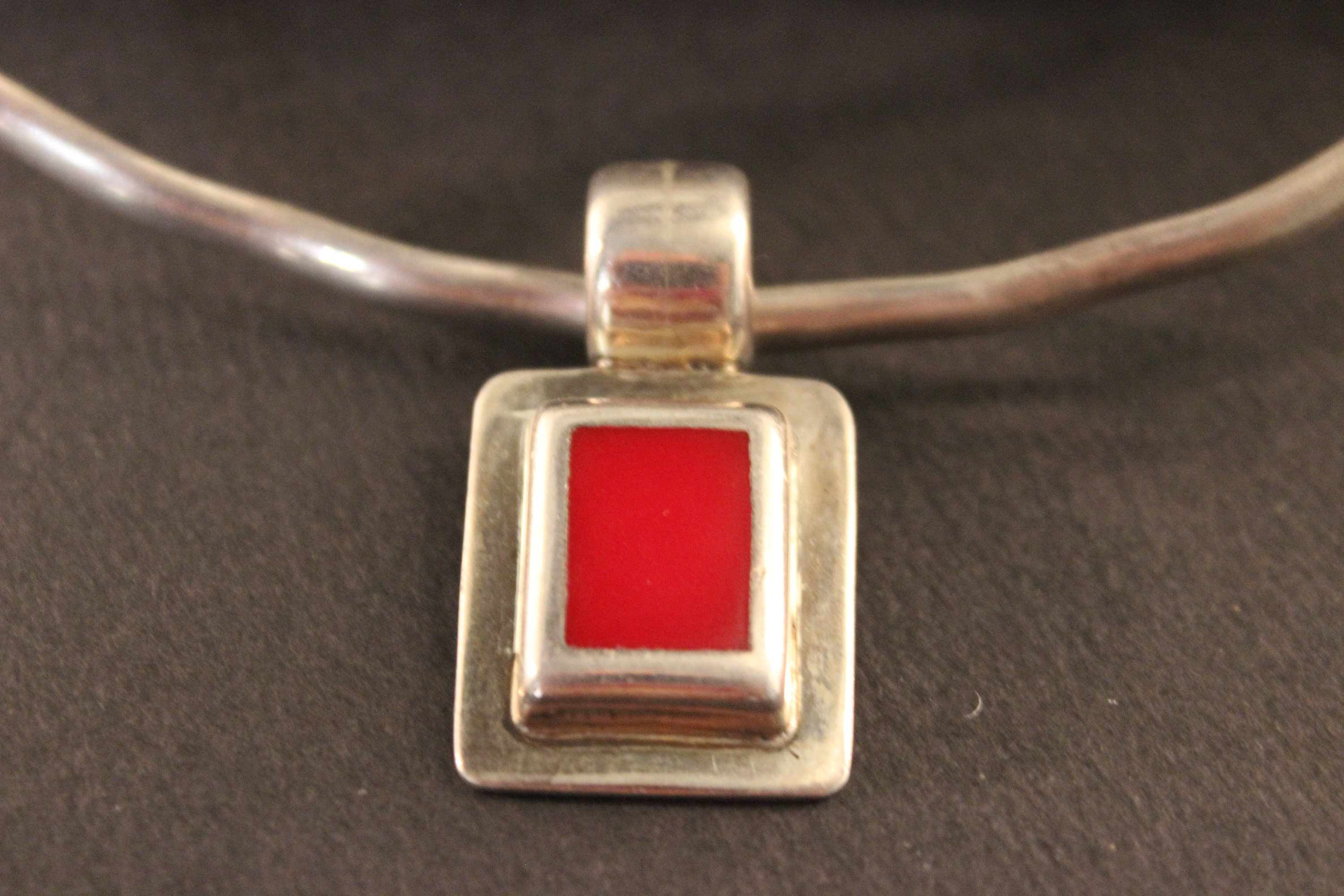 Vintage Sterling Silver Mexico Collar Necklace Large Coral Silver ...