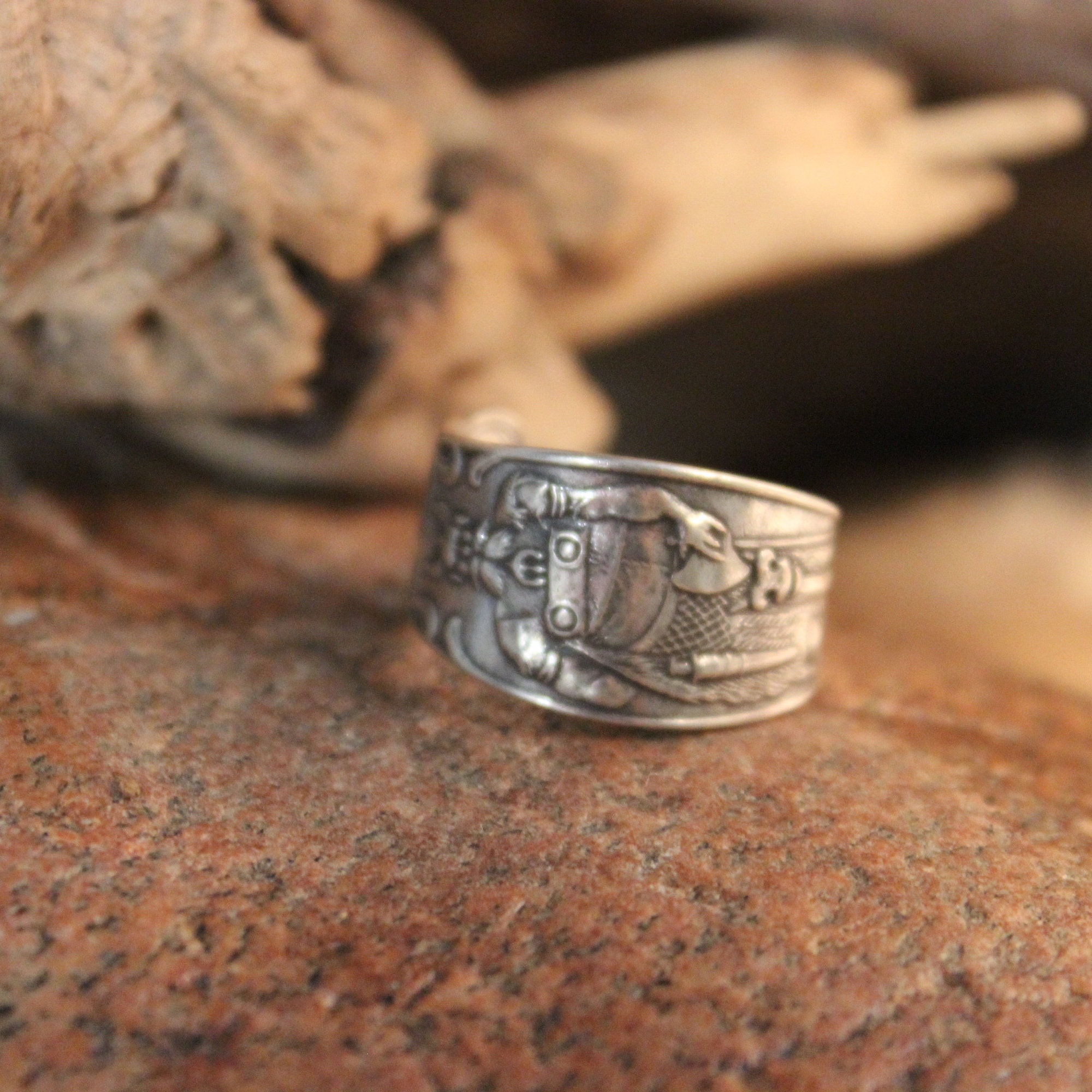Norse Viking Silver Ring Leif Ericson Ring Odin's Valknut Rings Odin ...