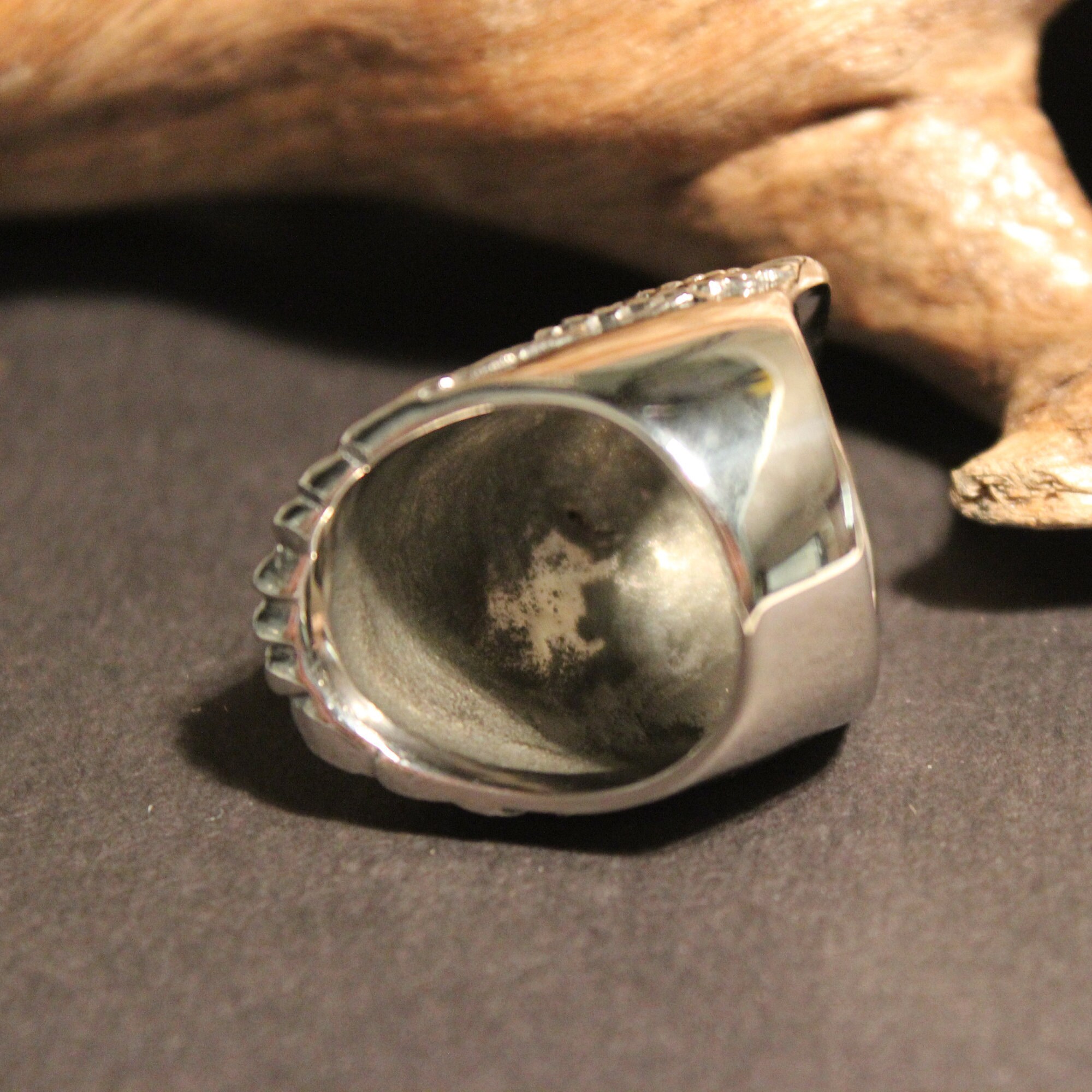 Large MensTurquoise Eagle Ring Size 9 Oden Viking Ring 24.7 Grams Mens ...