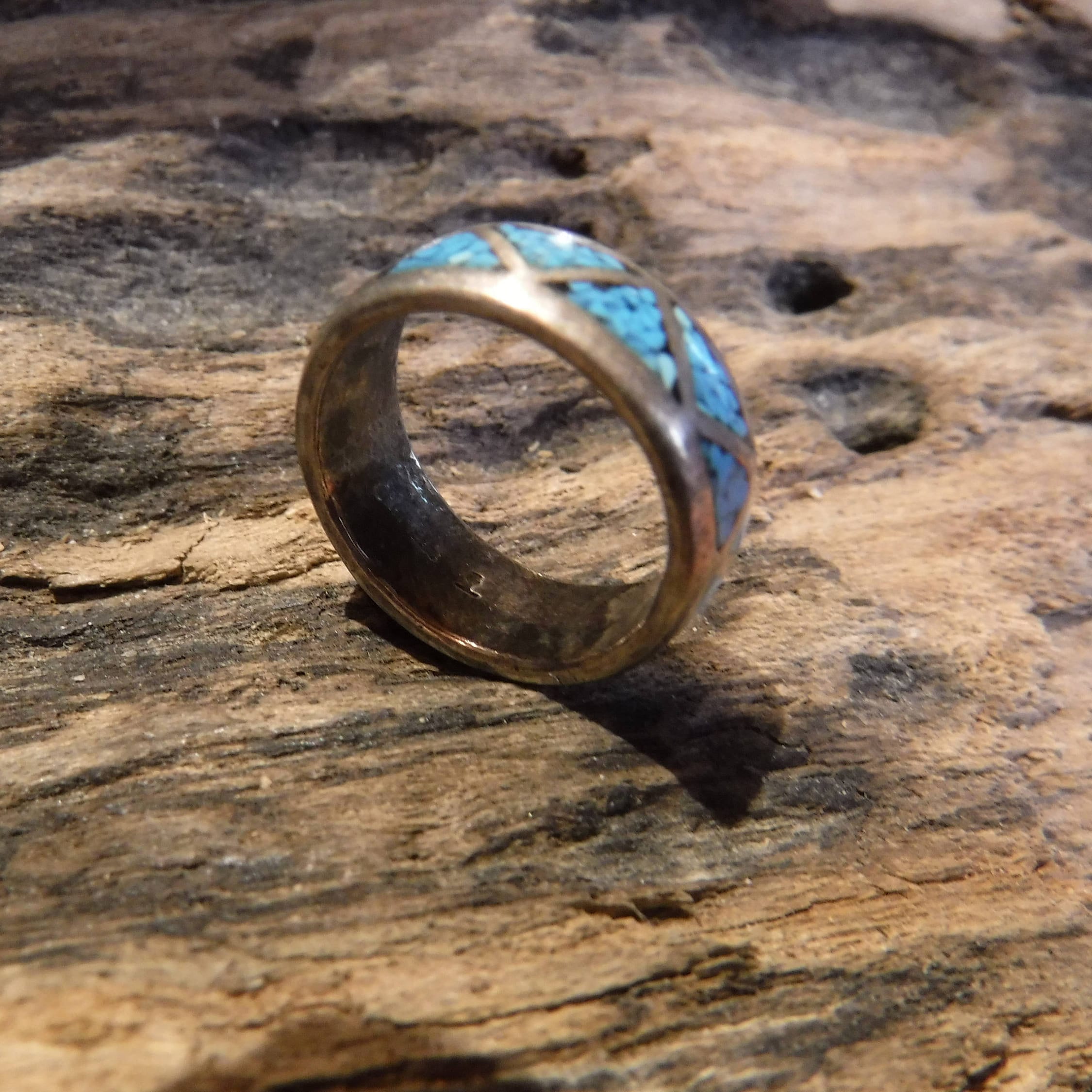 Navajo Native American Silver Turquoise Ring Weight 3.9 Grams Size 4.5 ...