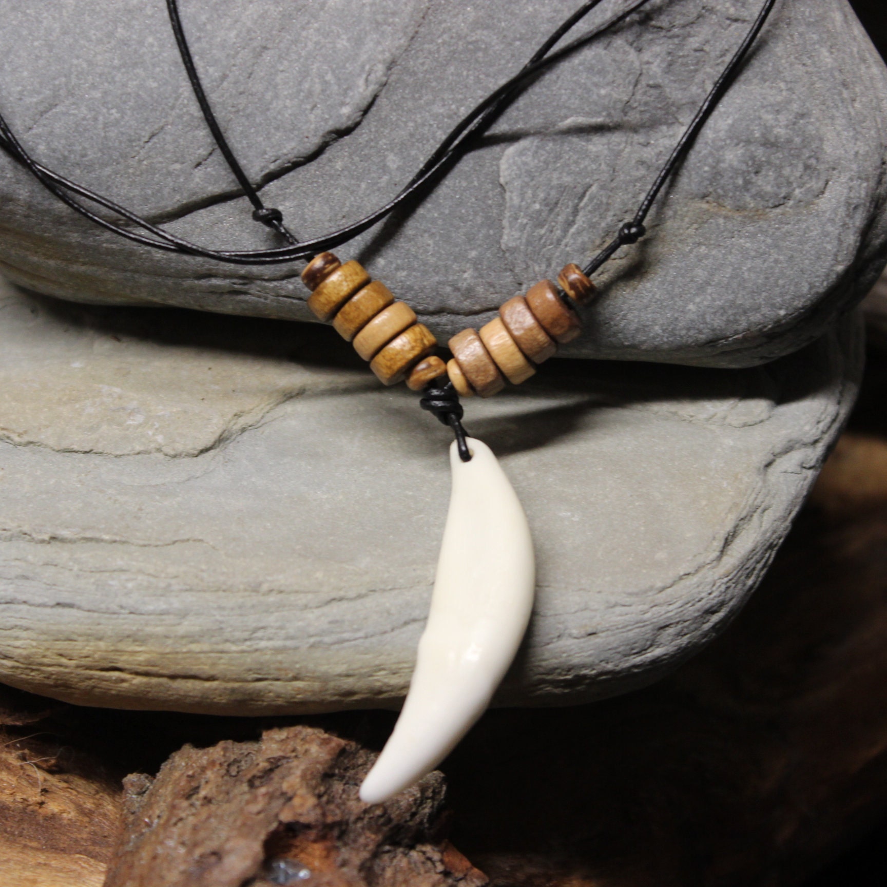 Large Wolf Tooth Necklace Wolf Teeth Necklace Wolf Necklace Wolf Tooth ...
