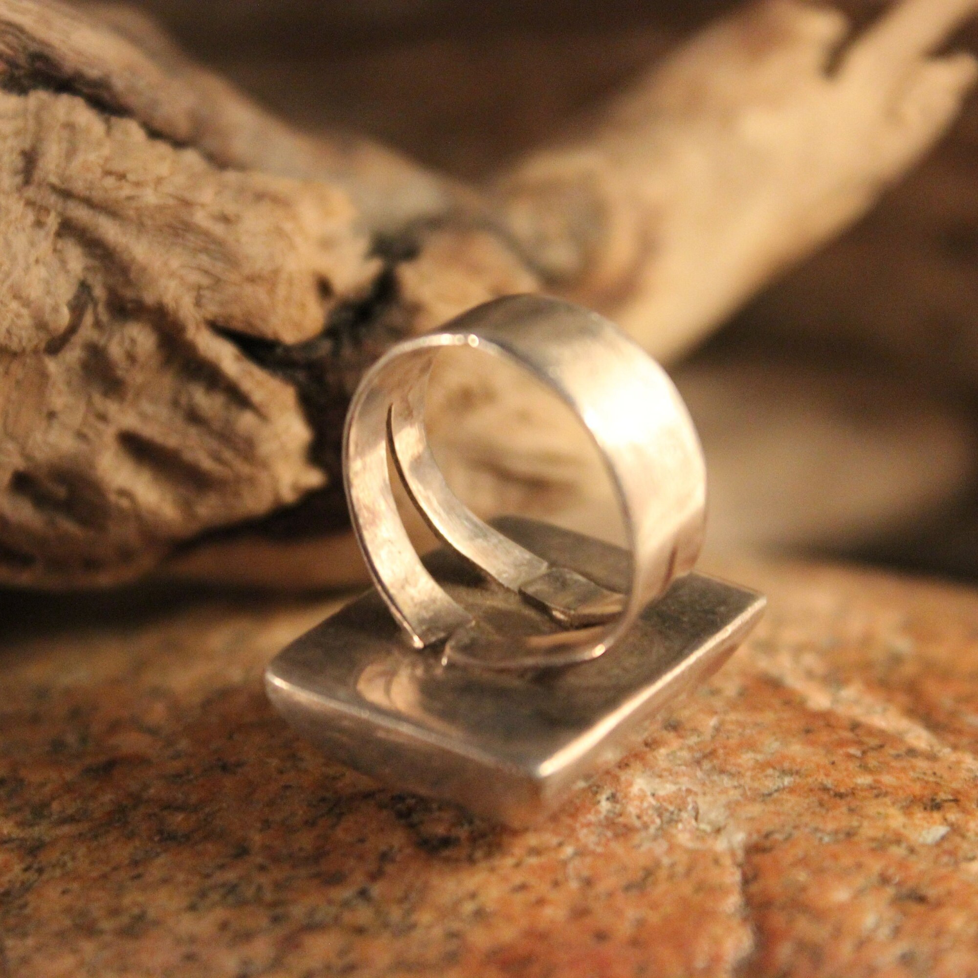 Sterling Mexico Large Sodalite Inlay Ring Mens Ring 10.4 Grams Size 5 ...