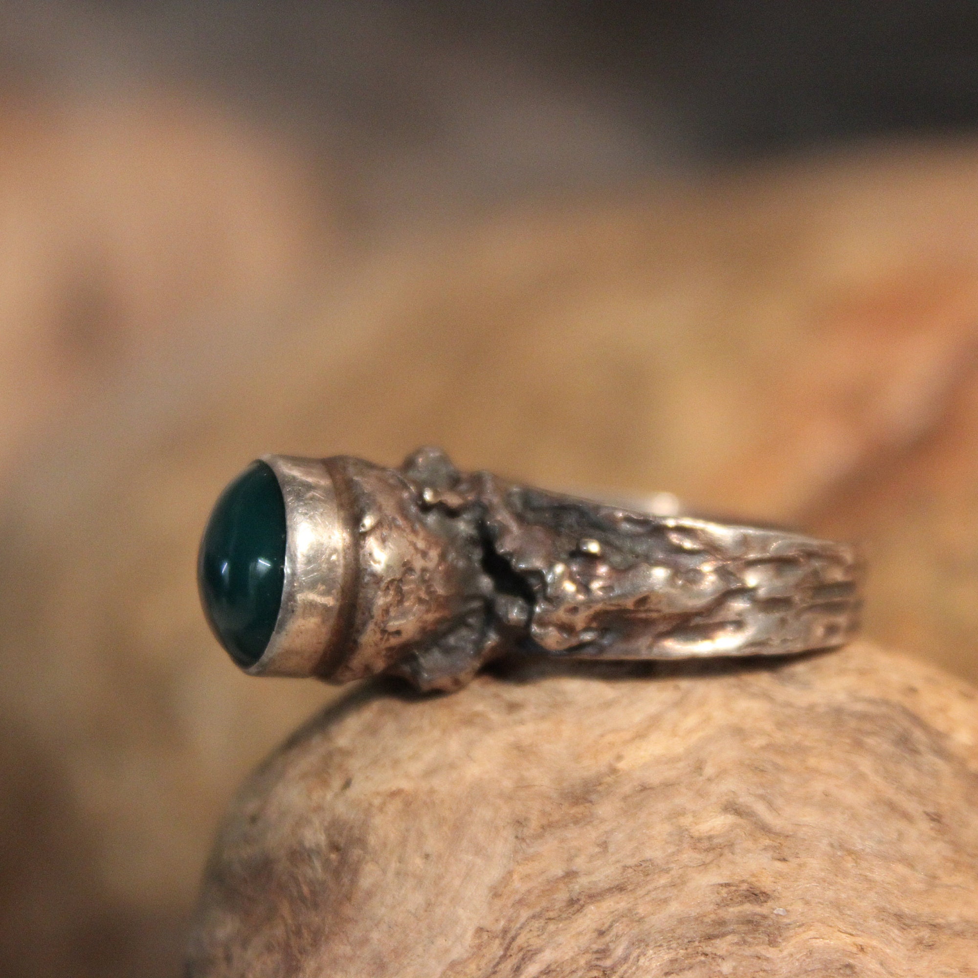 Vintage Sterling Silver Ring Israel Eilat Stone Tower Ring 8.8 Grams ...