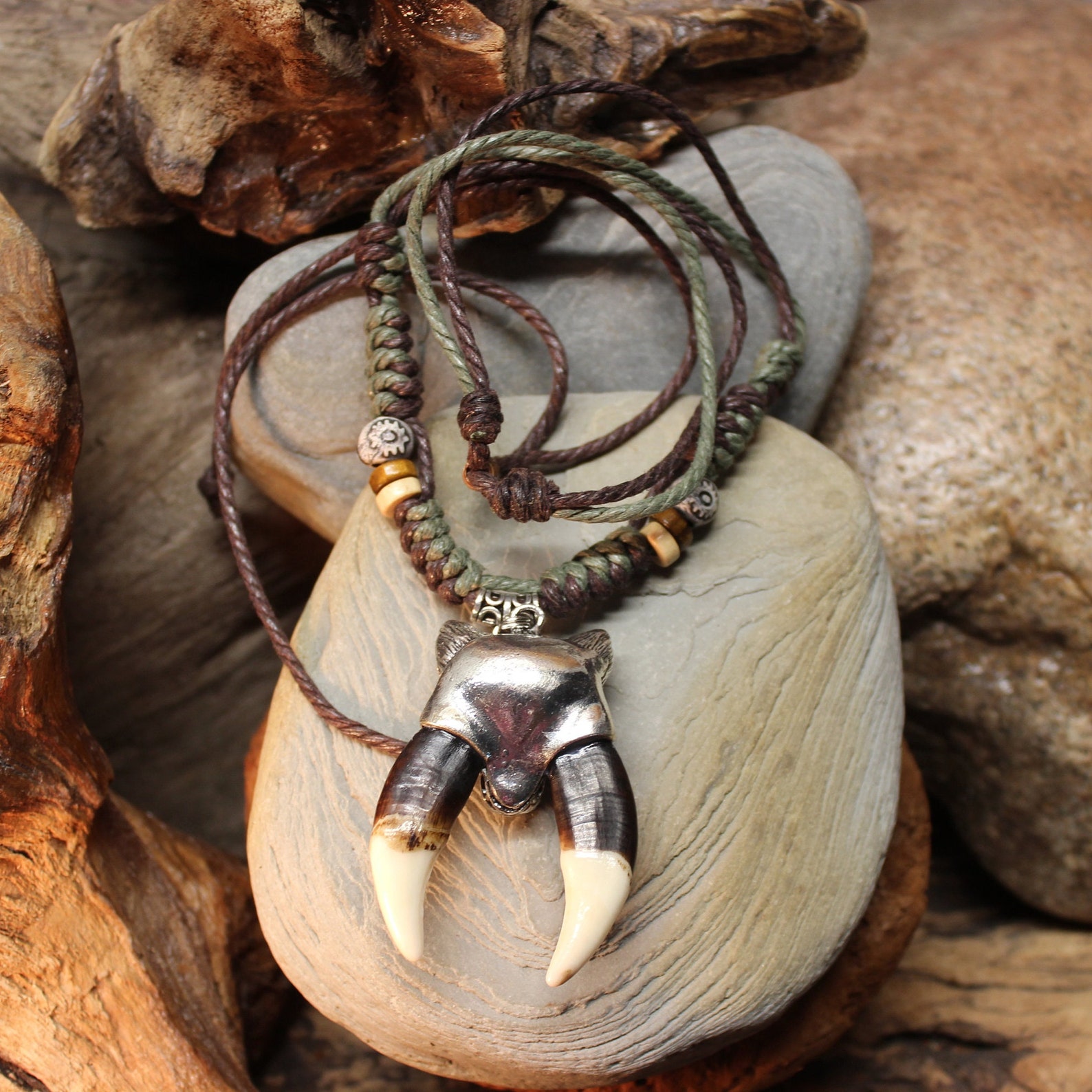 Large Wolf Tooth Necklace Wolf Teeth Necklace Wolf Necklace - Etsy