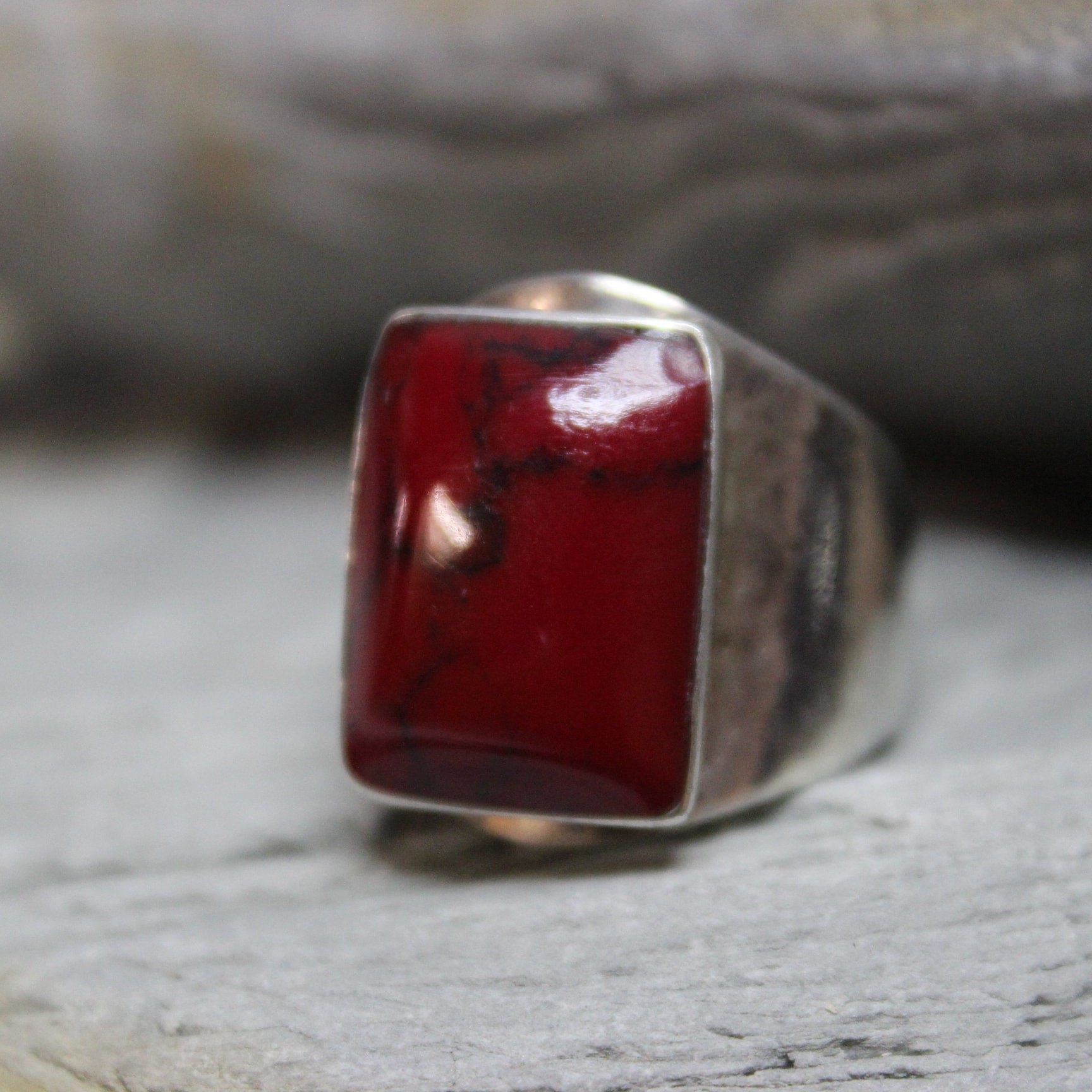 Vintage 1980's Mens Ring 15.7 Grams Size 8 Vintage Sterling Silver ...