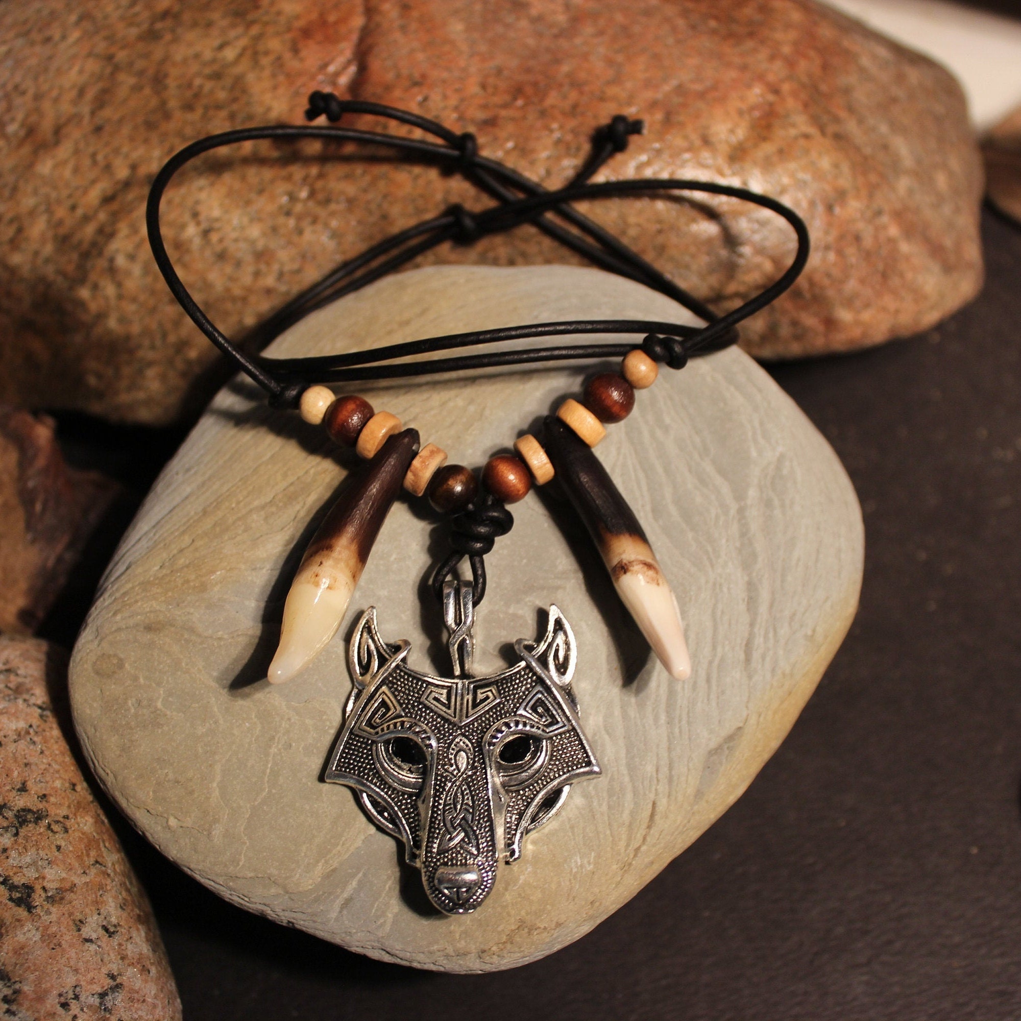 Large Wolf Tooth Necklace Wolf Teeth Necklace Wolf Necklace Wolf Tooth ...