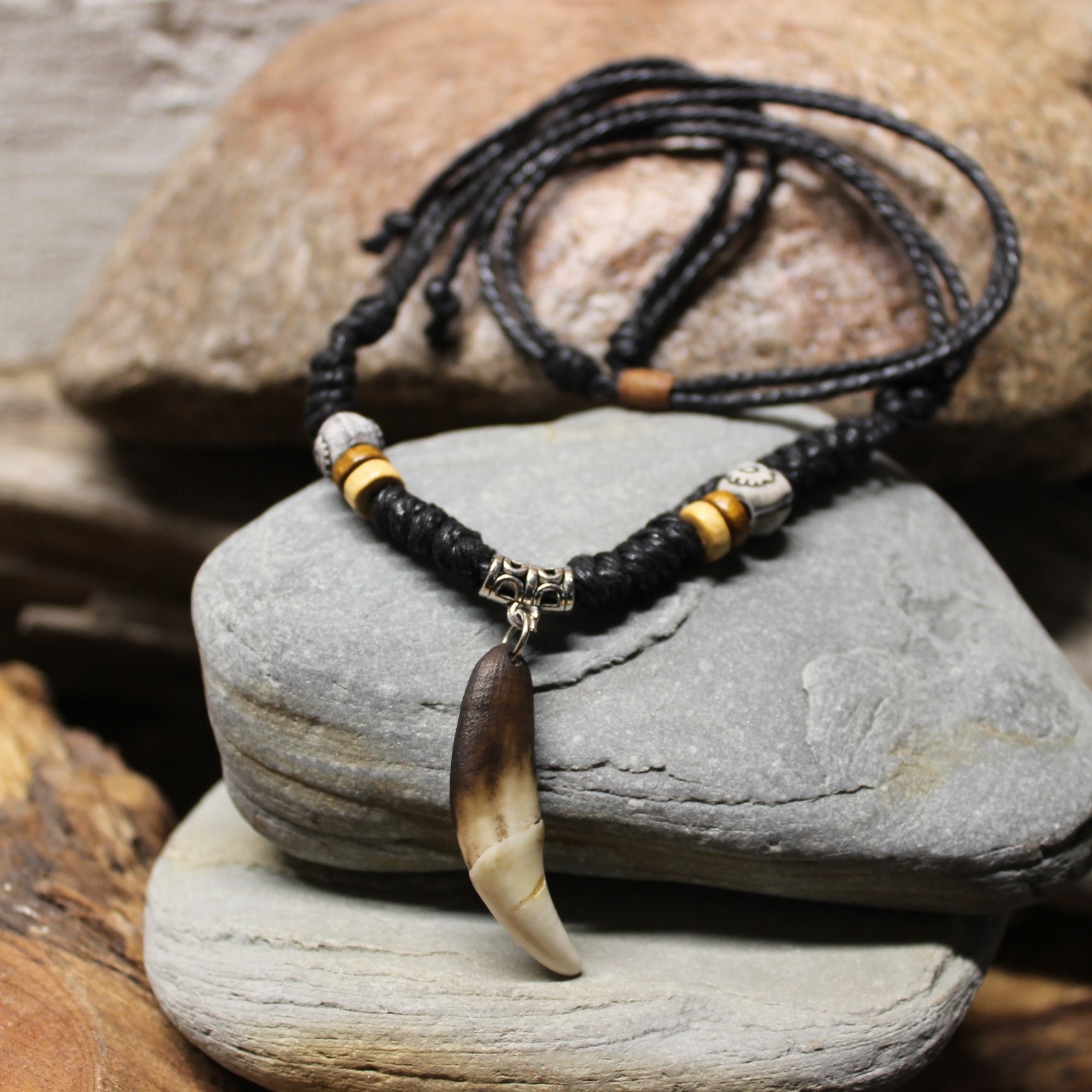 Large Wolf Tooth Necklace Wolf Teeth Necklace Wolf Necklace Wolf Tooth ...