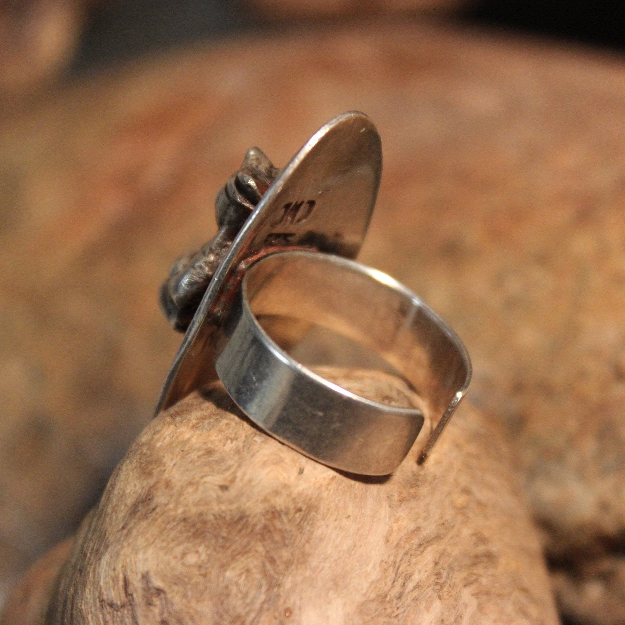 Rare Vintage 1970's Peruvian Sterling Silver Ring Size 9 Adjustable ...