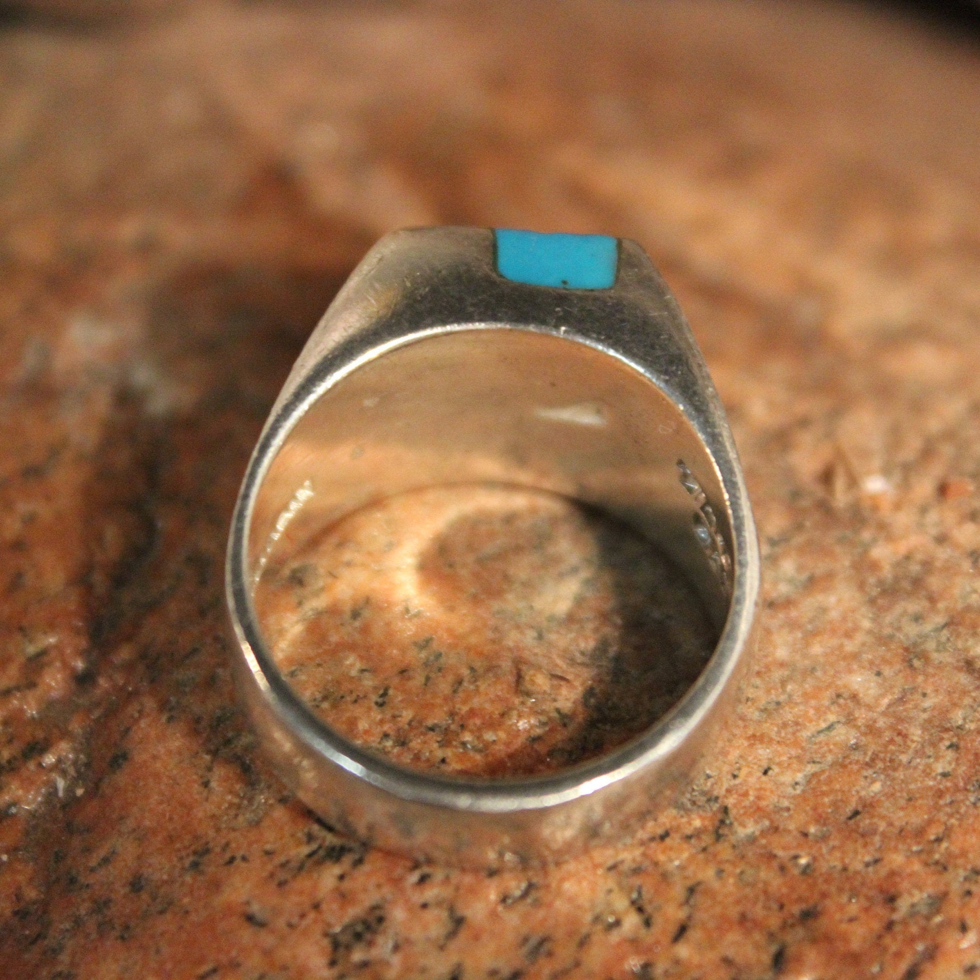 Vintage Silver Ring MensTurquoise Rings 12 Grams Size 8.5 Vintage ...