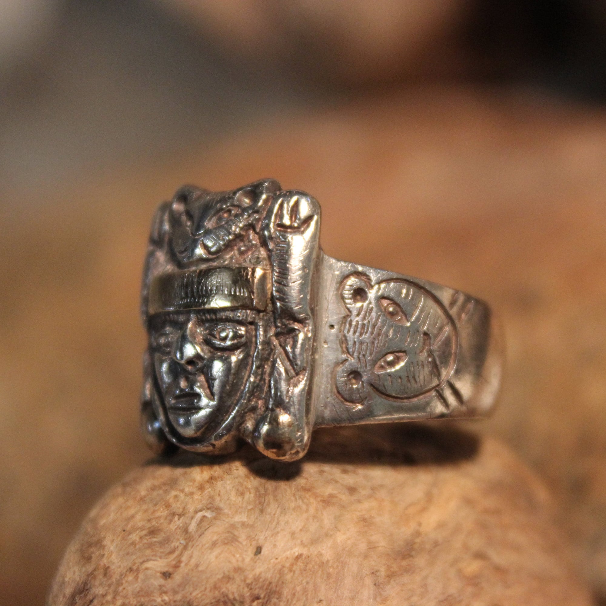 Vintage 1970's Rare Peruvian Sterling Silver 18K Gold Ring Size13 ...