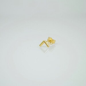 Single V Shaped Stud Earring - Etsy