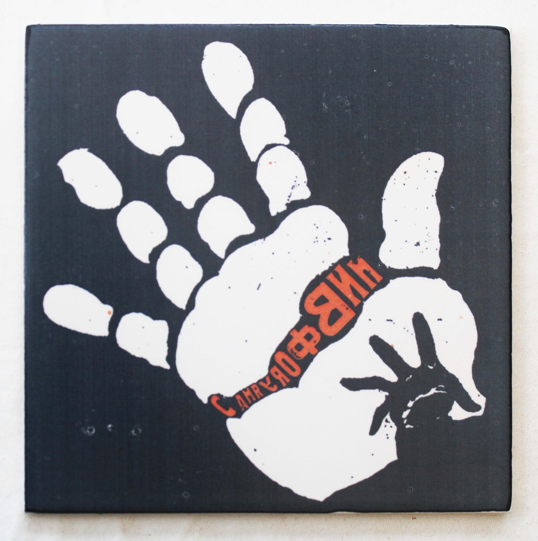 Handprint Ceramic Tile - Etsy