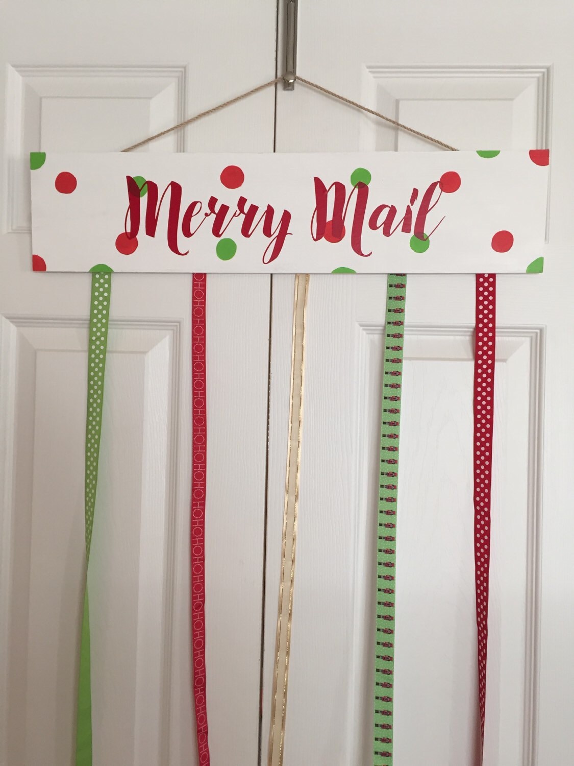Merry Mail Hanging Christmas Card Display - Etsy
