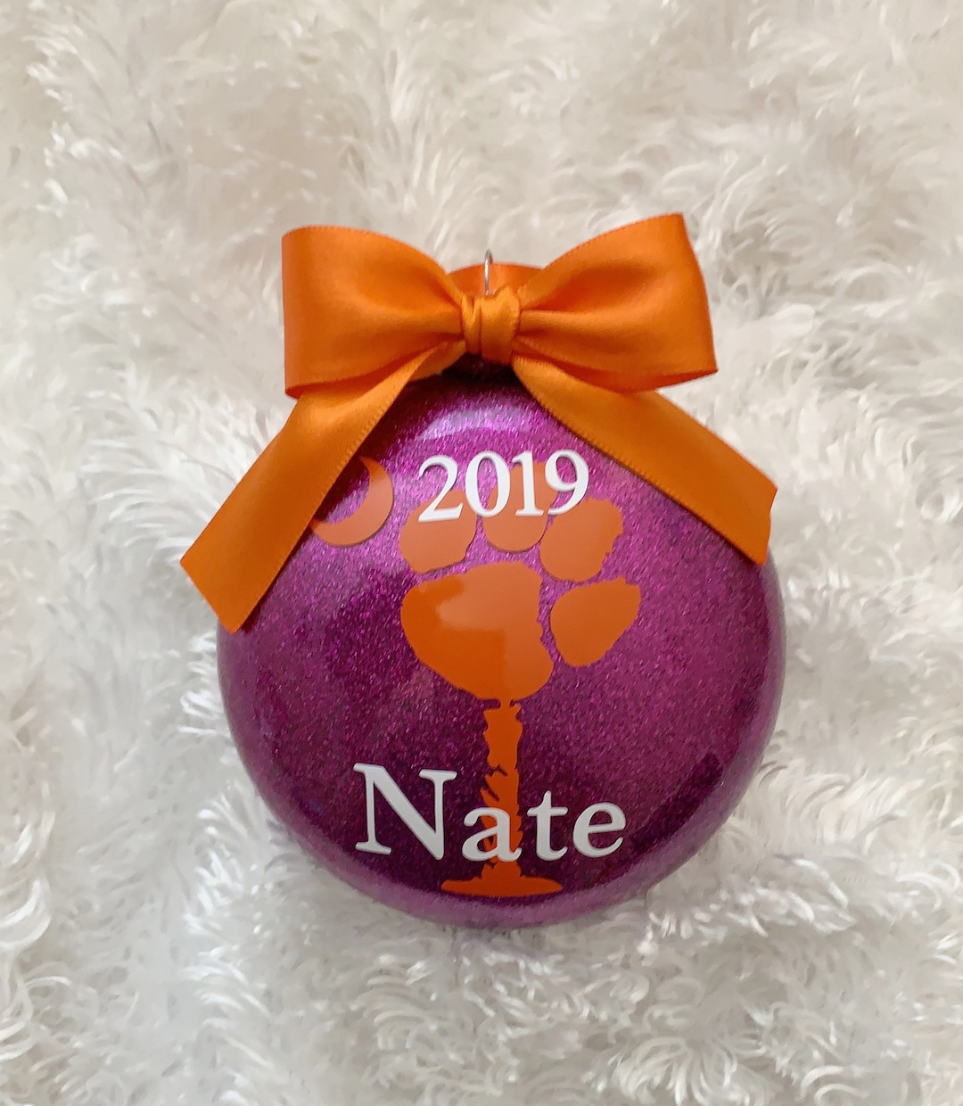 Clemson Tigers Ornament-personalized With Year and Name - Etsy