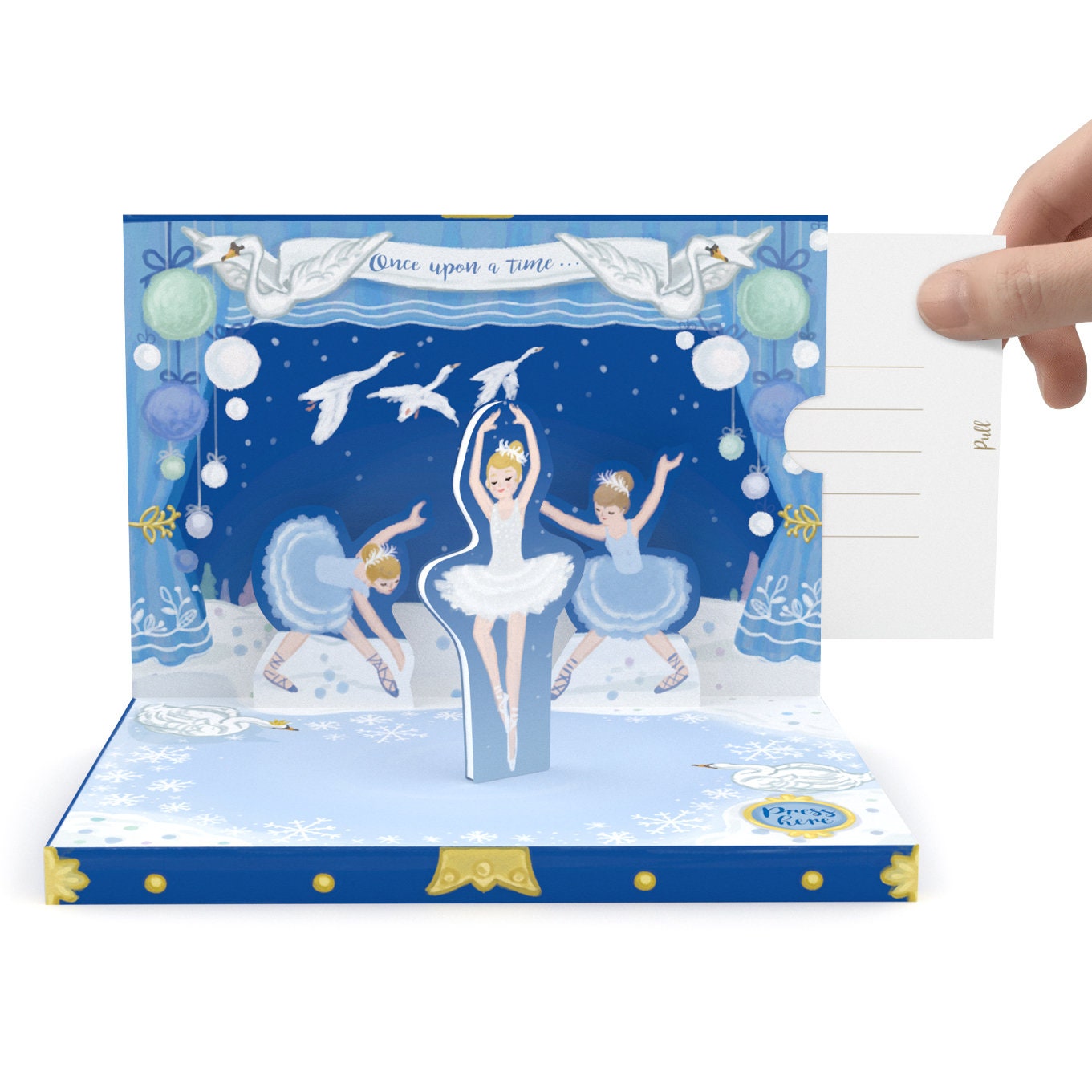 Swan Lake Music Box Card - Etsy