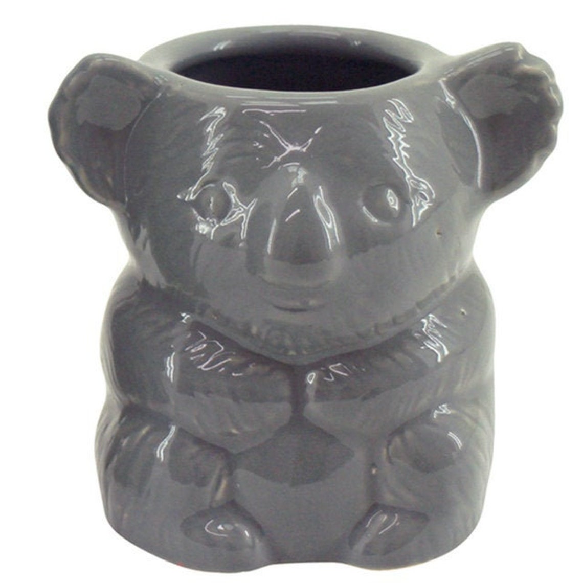 Koala Planter – Australian Native Ceramic Pot Plant Ornament – Grey or ...