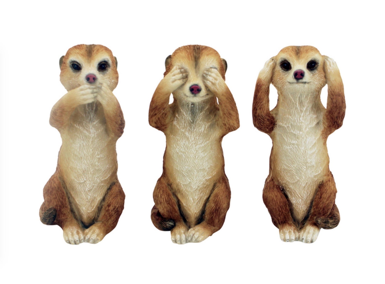 Set of 3 Meerkats Hear See Speak No Evil Australia Meerkat | Etsy