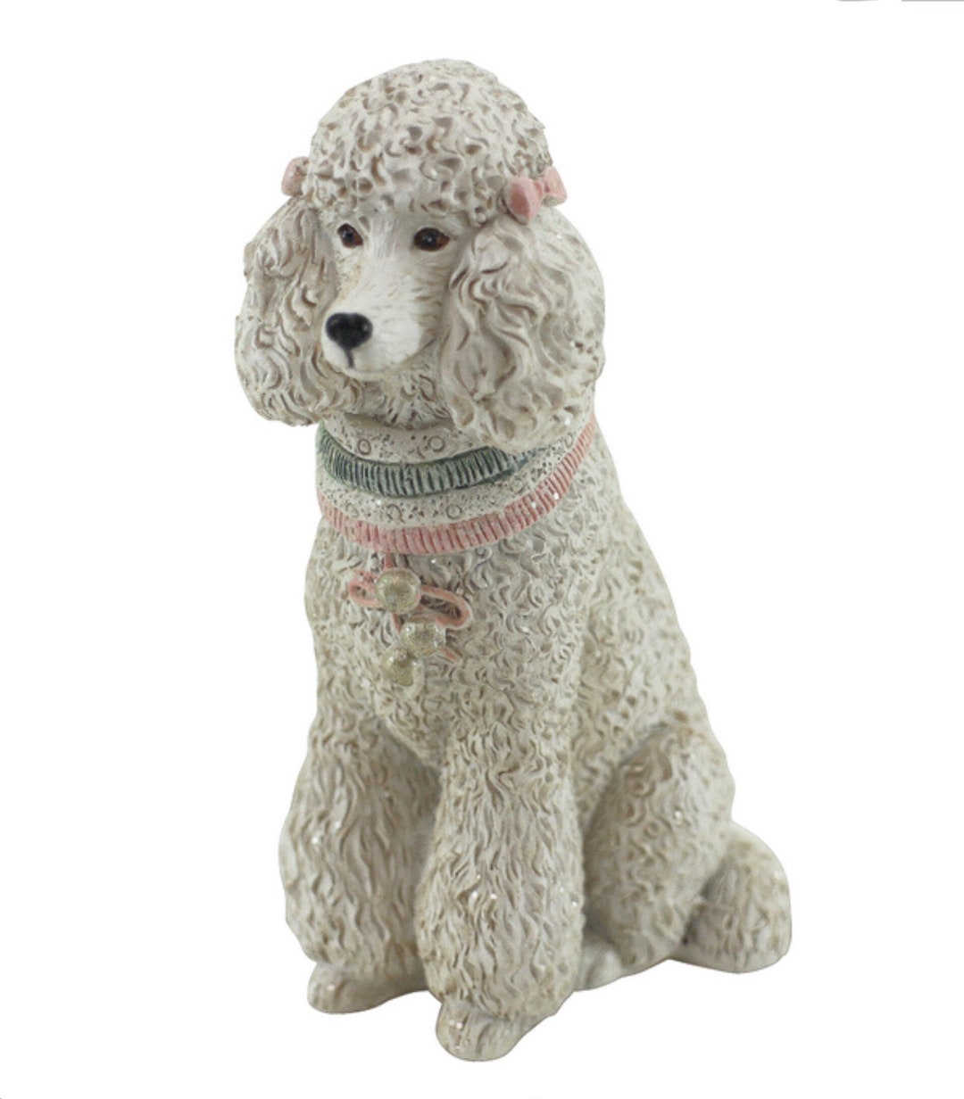 White Poodle Dog Puppy Ornament Figurine Statue 11cm - Etsy