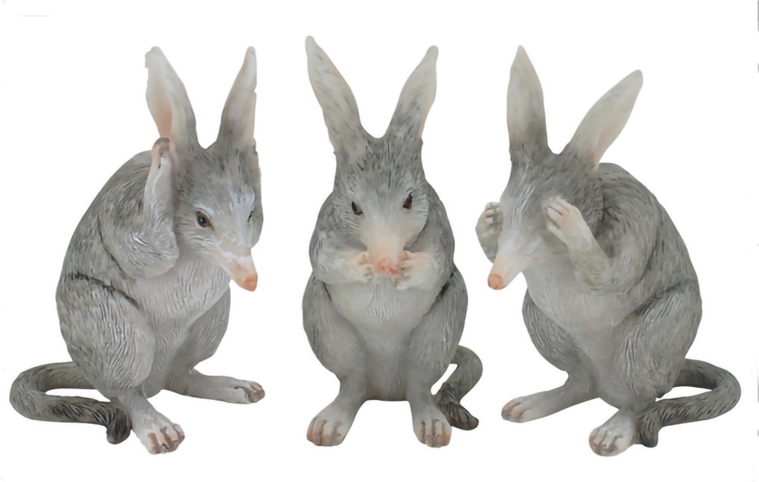 Bilby Figurines Set of 3: Australian Native Animal Bilbies Resin ...