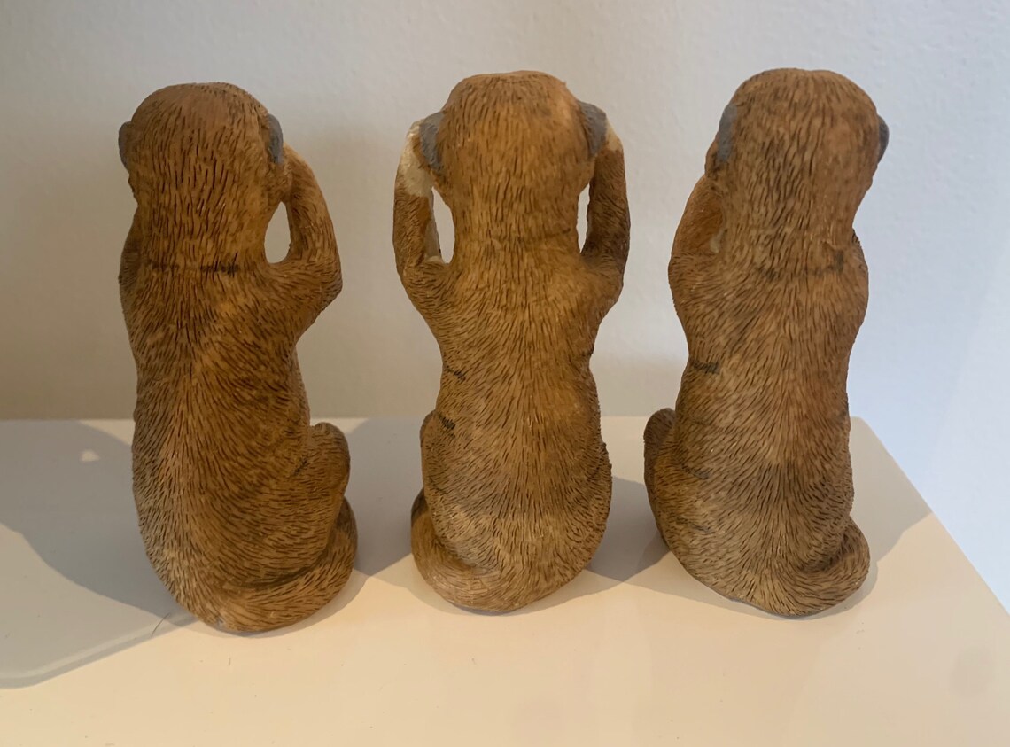 Set of 3 Meerkats Hear See Speak No Evil Australia Meerkat | Etsy