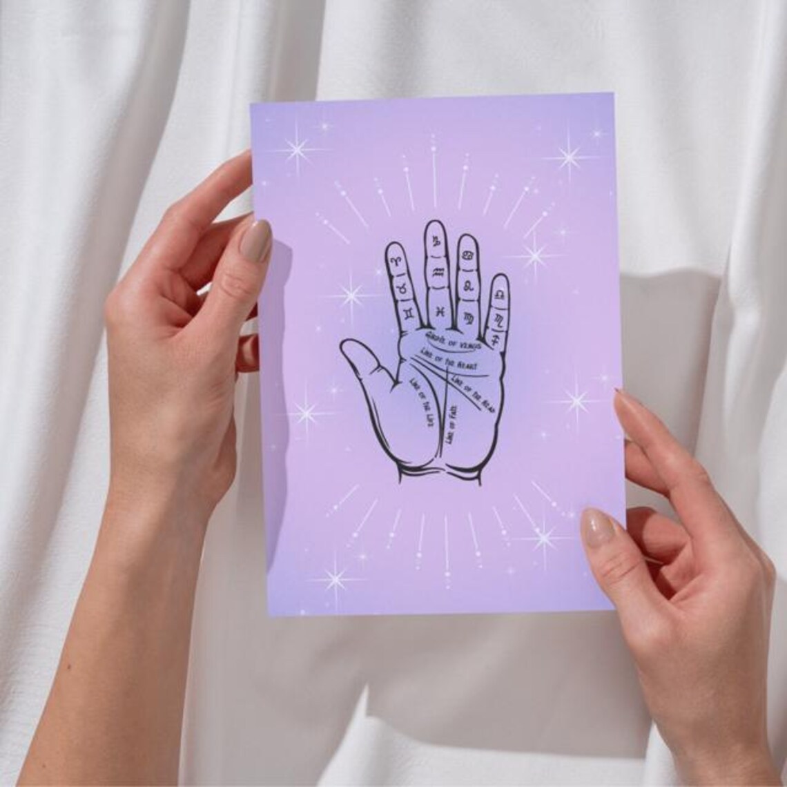 Palm Reading Party Invitation | Mystical Celestial Theme | Digital ...